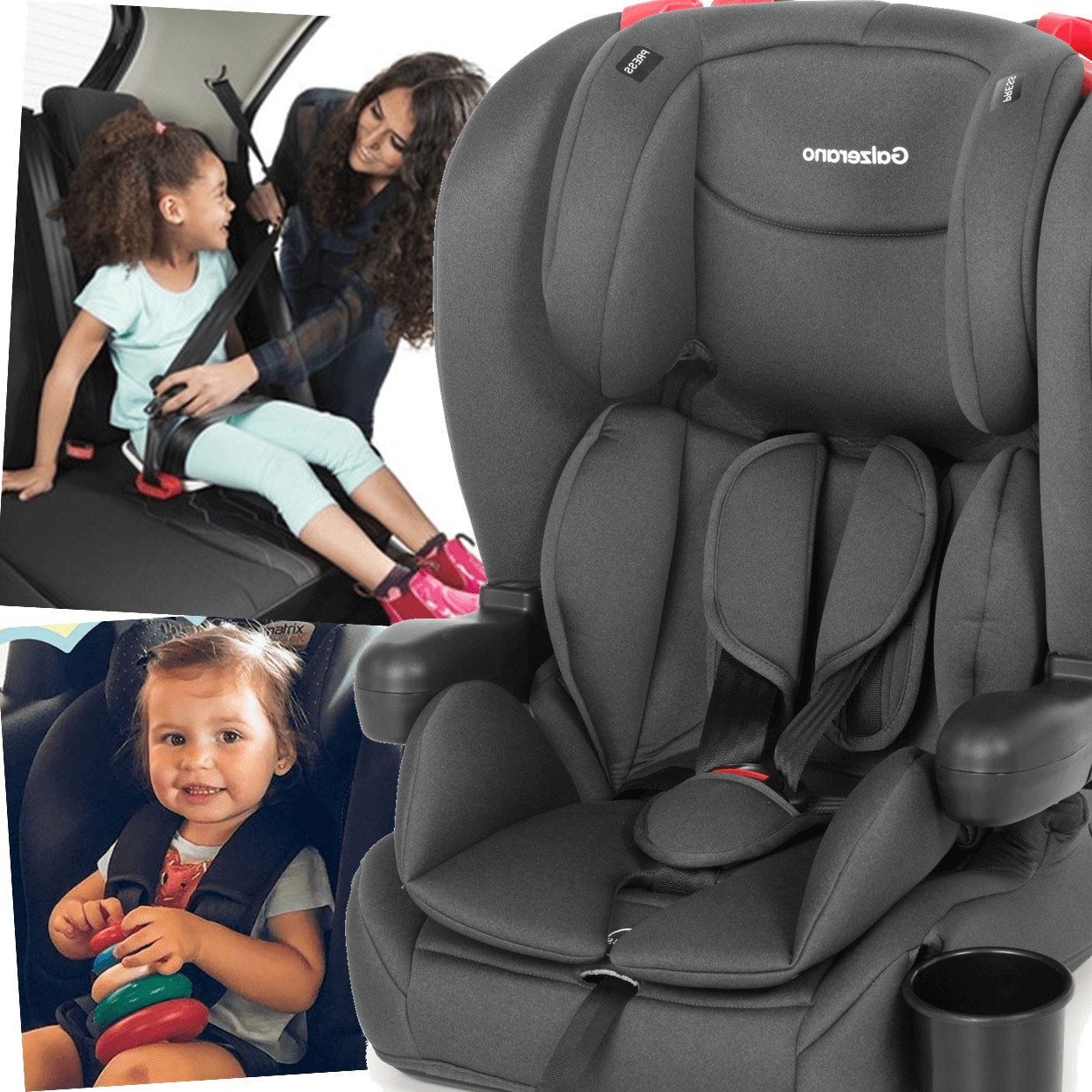 Cadeirinha para Carro Dobravel Galzerano Mib 9-36 kg Grafite - Maçã ...