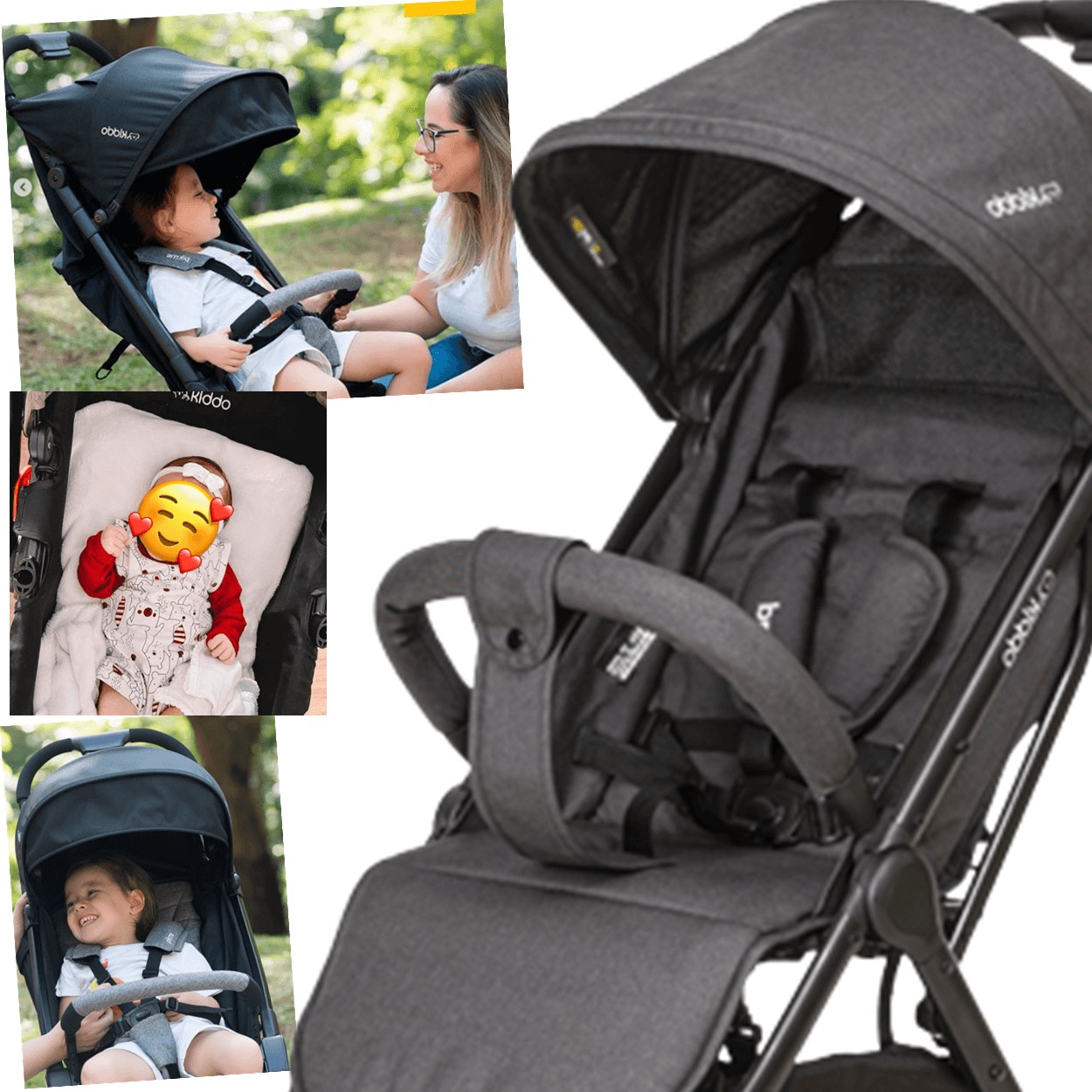 Carrinho de Bebe Bebe Conforto Base Kiddo Road Melange Preto - Maçã ...