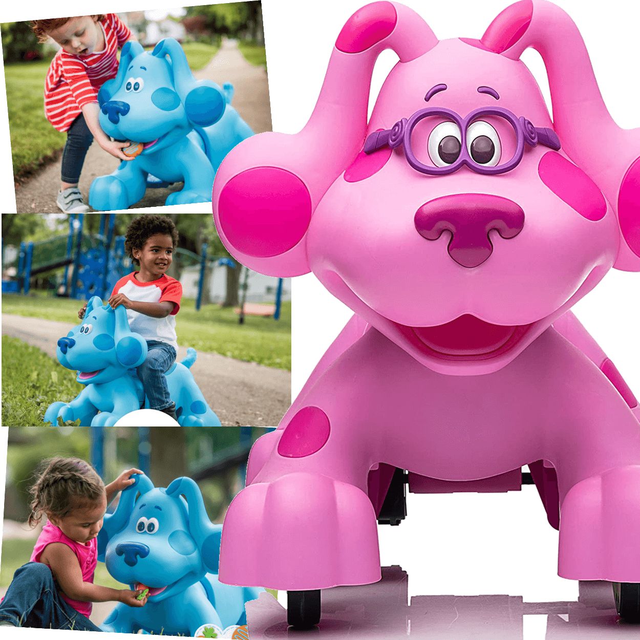 Cachorro Eletrico Rideamals Blue's Clues & You 6V Magenta Rosa - Maçã ...