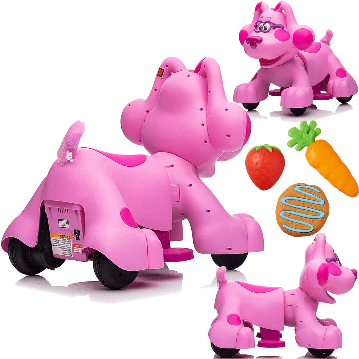 Cachorro Eletrico Rideamals Blue's Clues & You 6V Magenta Rosa - Maçã ...