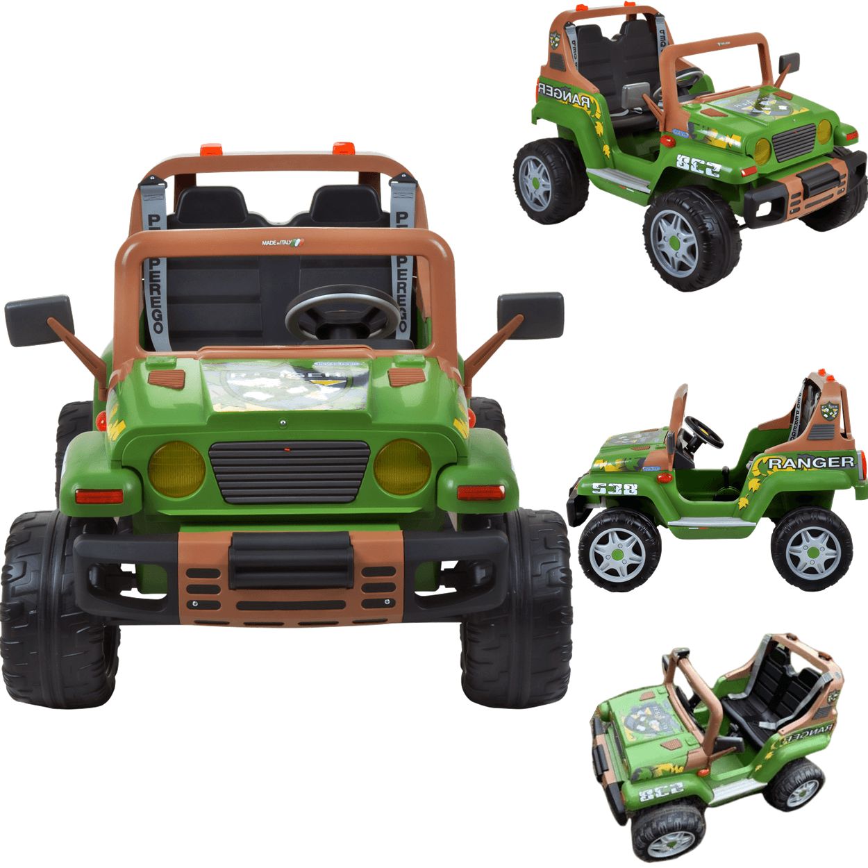 Carro Eletrico Infantil Peg Perego Jeep Ranger 538 Verde 12V - Maçã ...