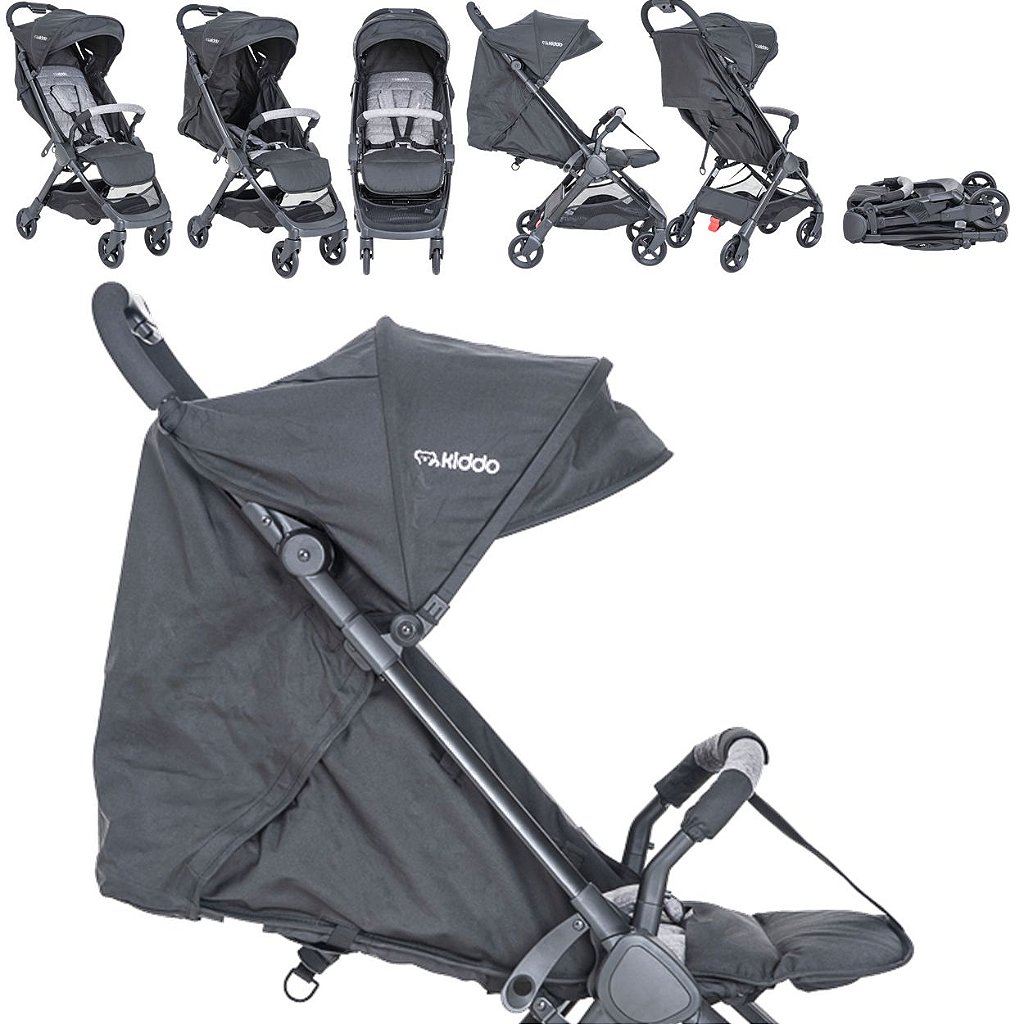 Carrinho de Bebe Passeio Compacto Kiddo Pikme Melange Grafite - Maçã ...