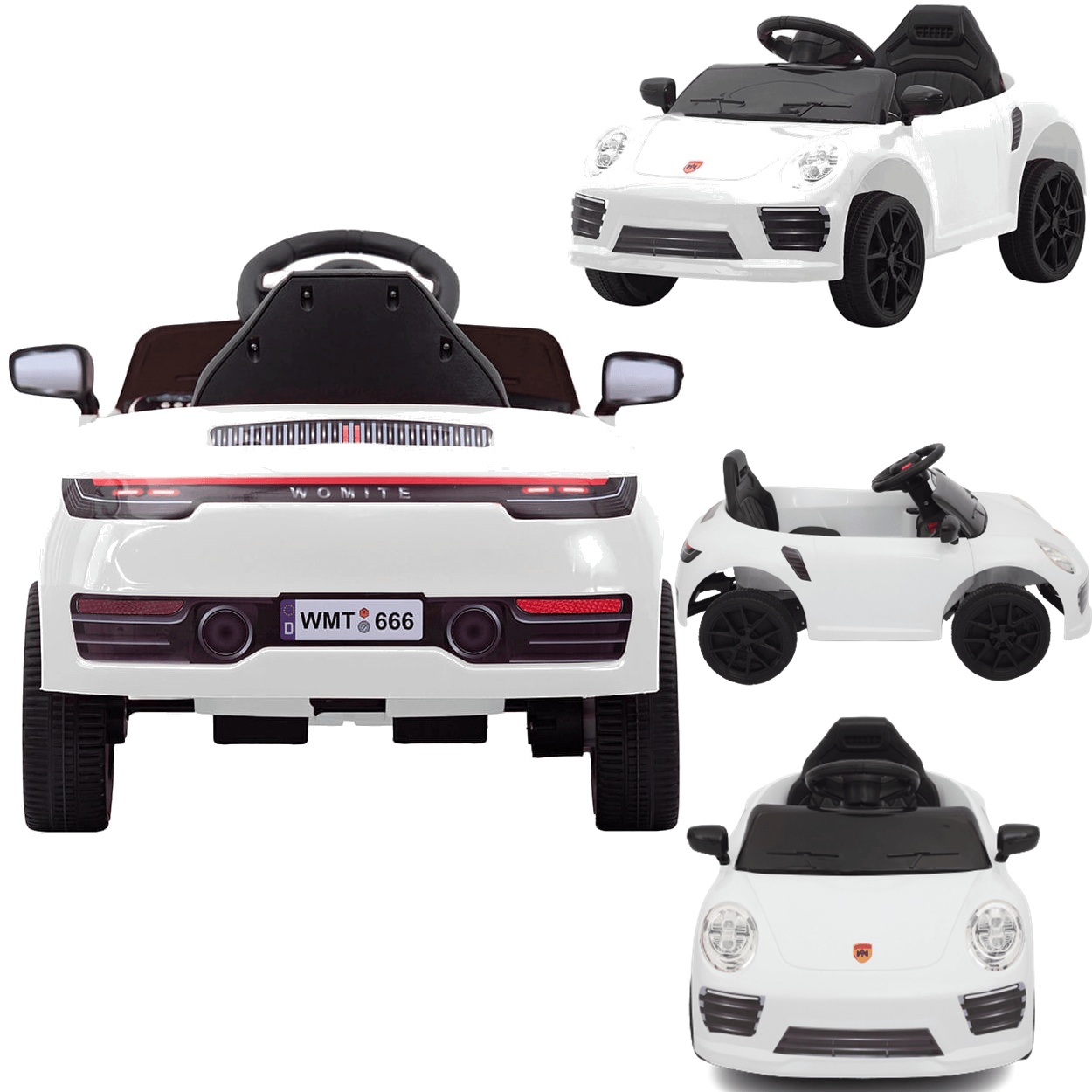 Carro Eletrico Bang Toys Porsche Carrera S 911 12V CR Branco - Maçã ...