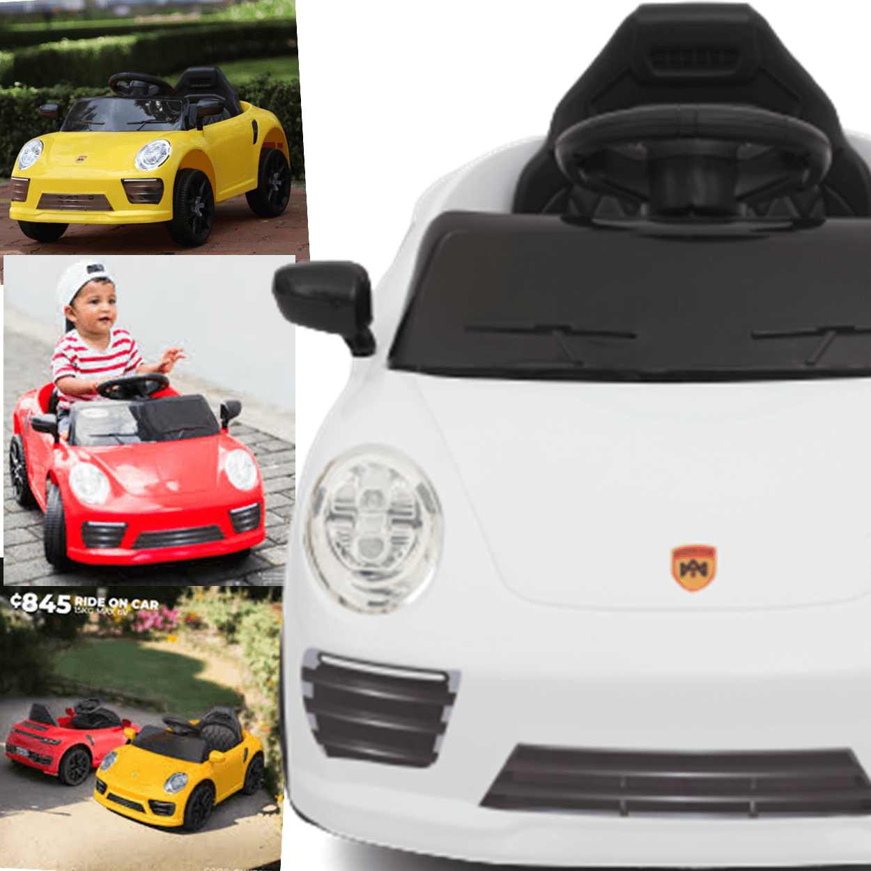 Carro Eletrico Bang Toys Porsche Carrera S 911 12V CR Branco - Maçã ...
