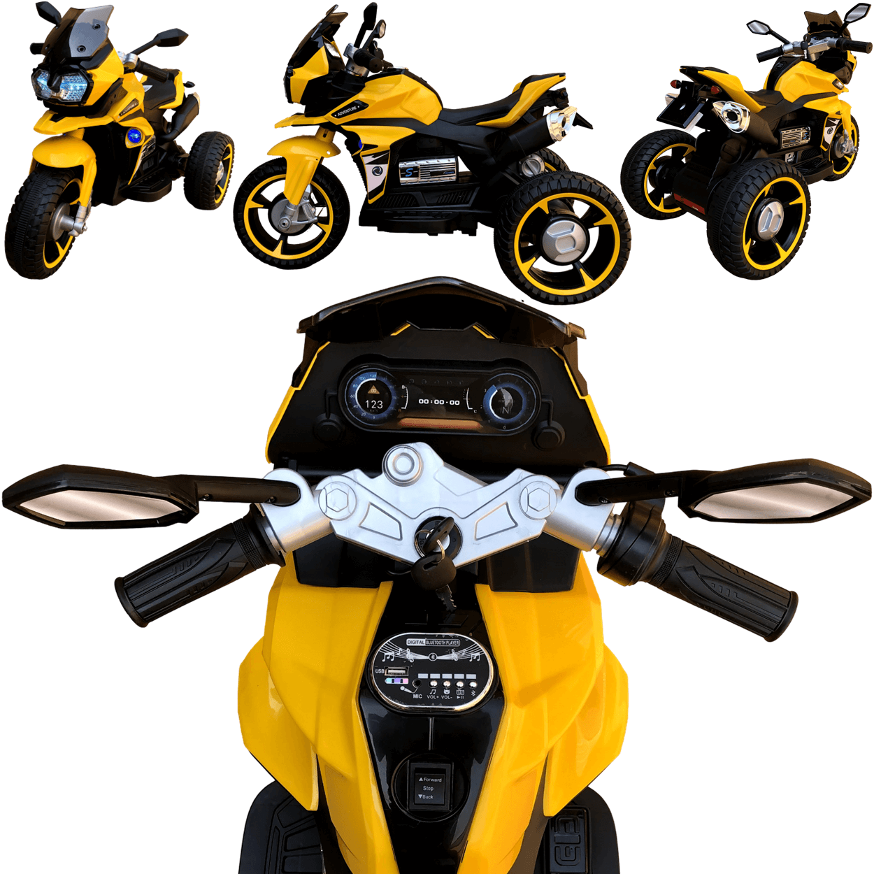 Moto Eletrica Bandeirante Adventure Nierle R1600GS 12V Amarela - Maçã ...