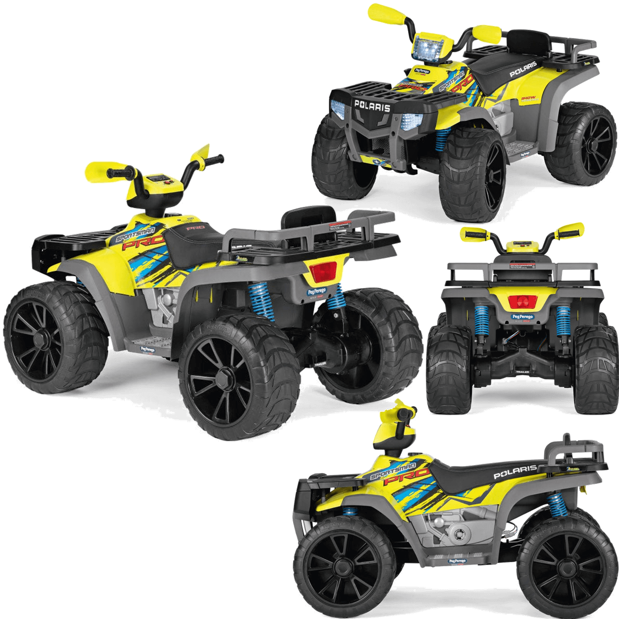 Quadriciclo Eletrico Peg Perego Polaris Sportsman PRO Citrus 24V - Maçã ...