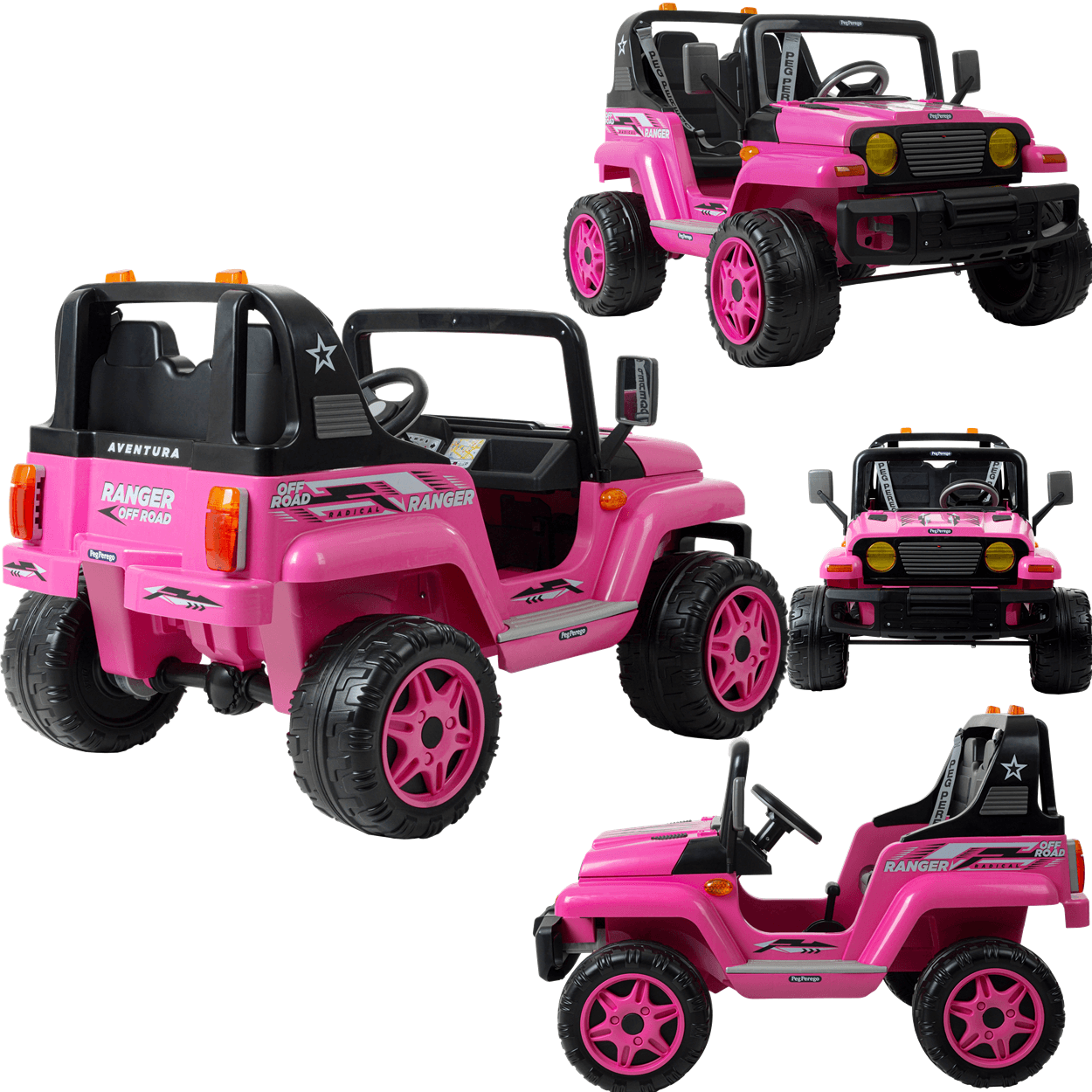 Carro Eletrico Jipe Peg Perego Ranger 538 Off Road 12v Rosa - Maçã ...