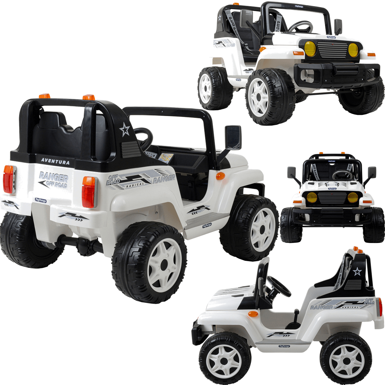 Carro Eletrico Jipe Peg Perego Ranger 538 Off Road 12v Branco - Maçã ...