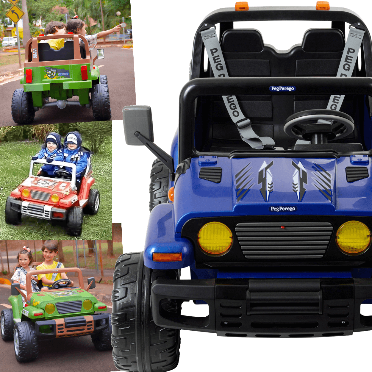 Carro Eletrico Jipe Peg Perego Ranger 538 Off Road 12v Azul - Maçã ...