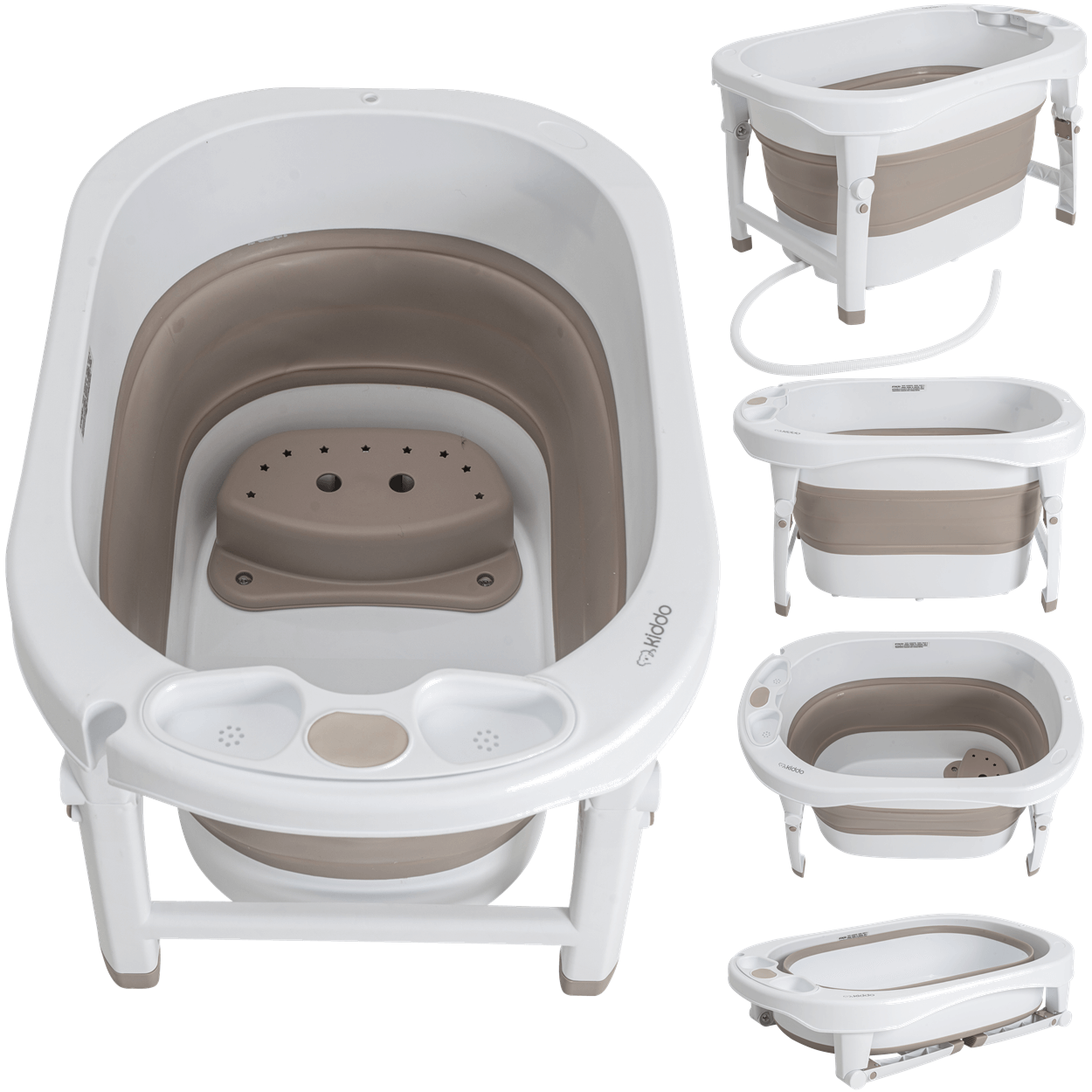 Banheira para Bebe Ofuro Dobravel Kiddo Oyster 40L Cappuccino - Maçã ...