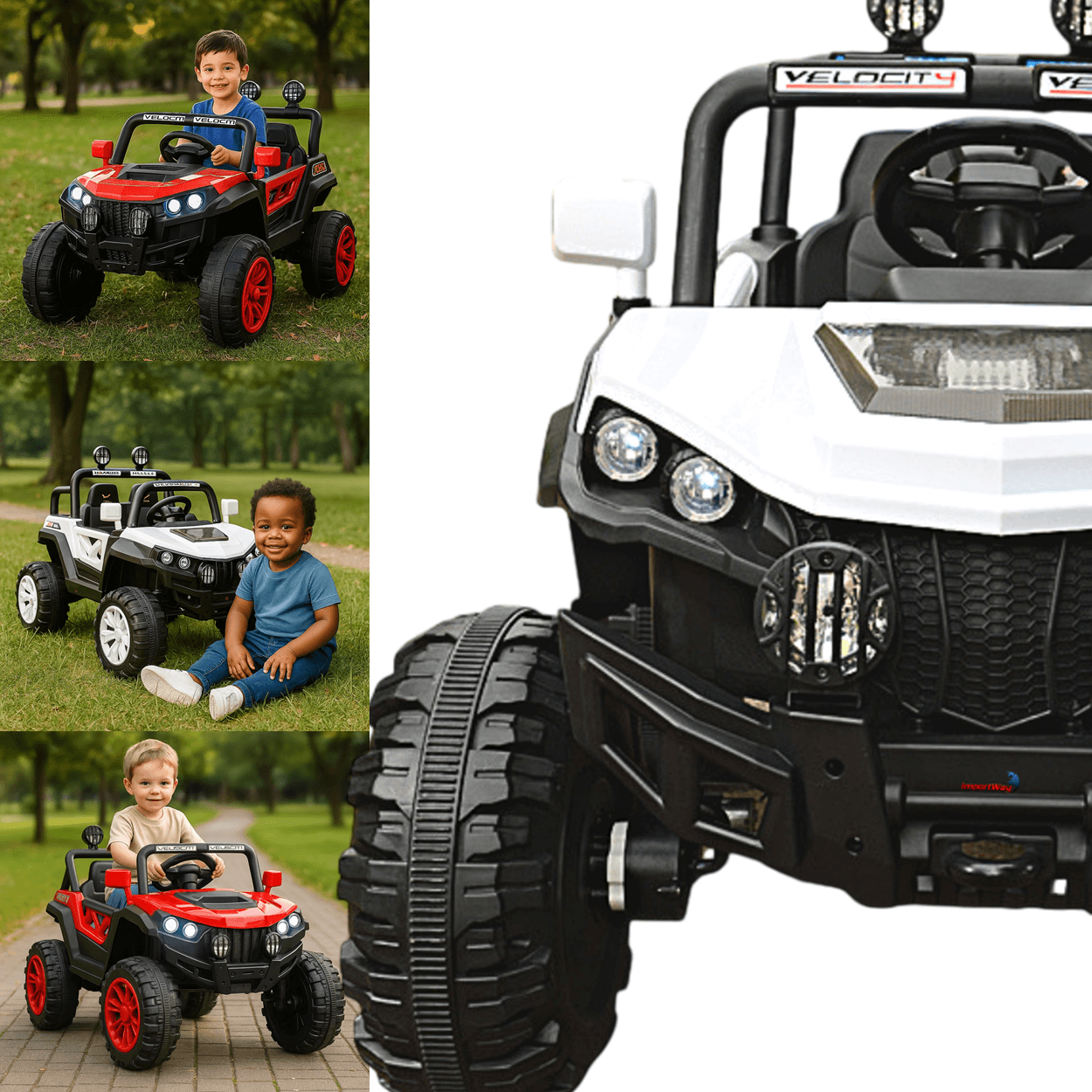 Carrinho UTV Elétrico Importway Branco 12V com Controle Remoto - Maçã ...