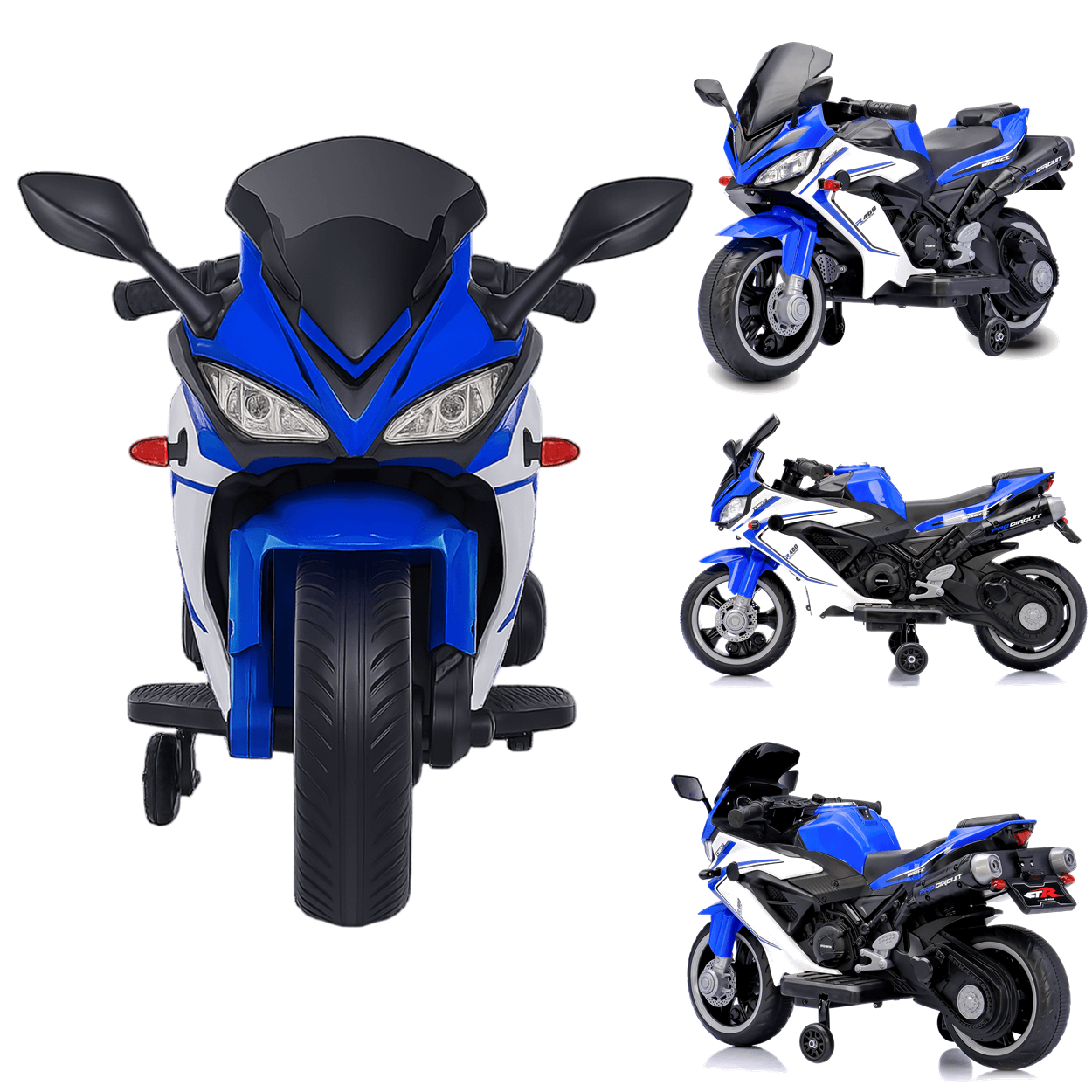 Moto Elétrica Bang Toys Infantil Aura G2 com Rodinhas Azul 12V - Maçã ...