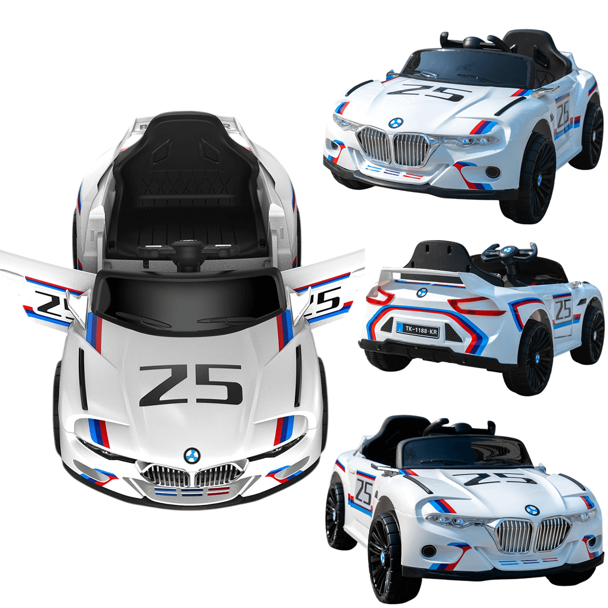 Carro Eletrico Bang Toys Quantum Z5 Branco 12V Controle - Maçã Verde Baby