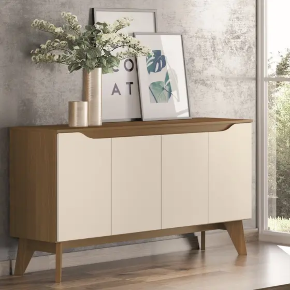 Buffet Quartzo Henn Off White/Nature - MOREIRA MÓVEIS E COLCHÕES ...
