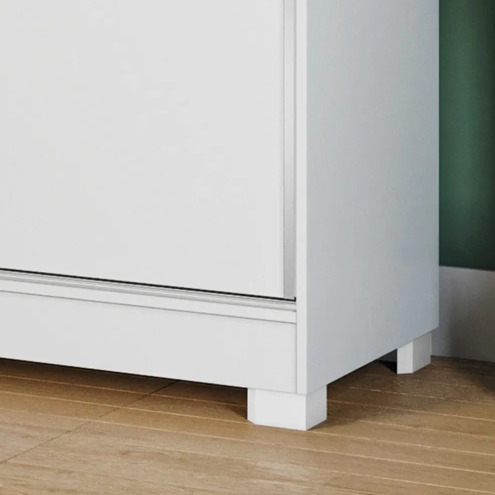 Guarda Roupa 2 Portas Kappesberg N571 Com Espelho e Pés Branco Macadâmia, 1.43 metros - MOREIRA ...