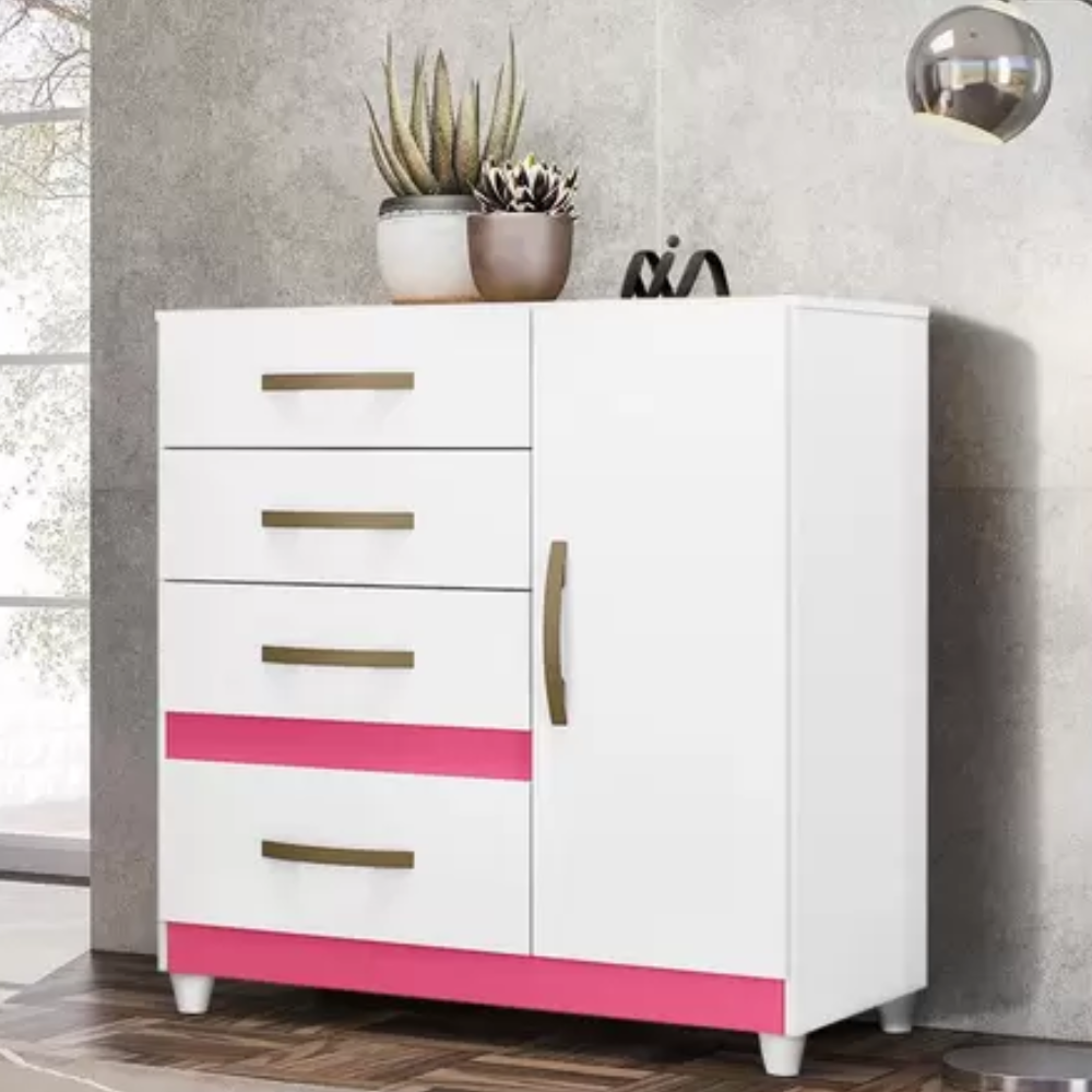 Cômoda Sapateira Moval Vênus Branco/Rosa/Azul/Lilás - MOREIRA MÓVEIS E ...