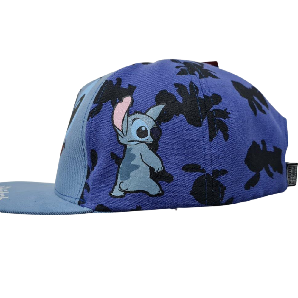 Boné Stitch Rosto Azul Aba Reta Unissex Adulto Oficial Disney ...