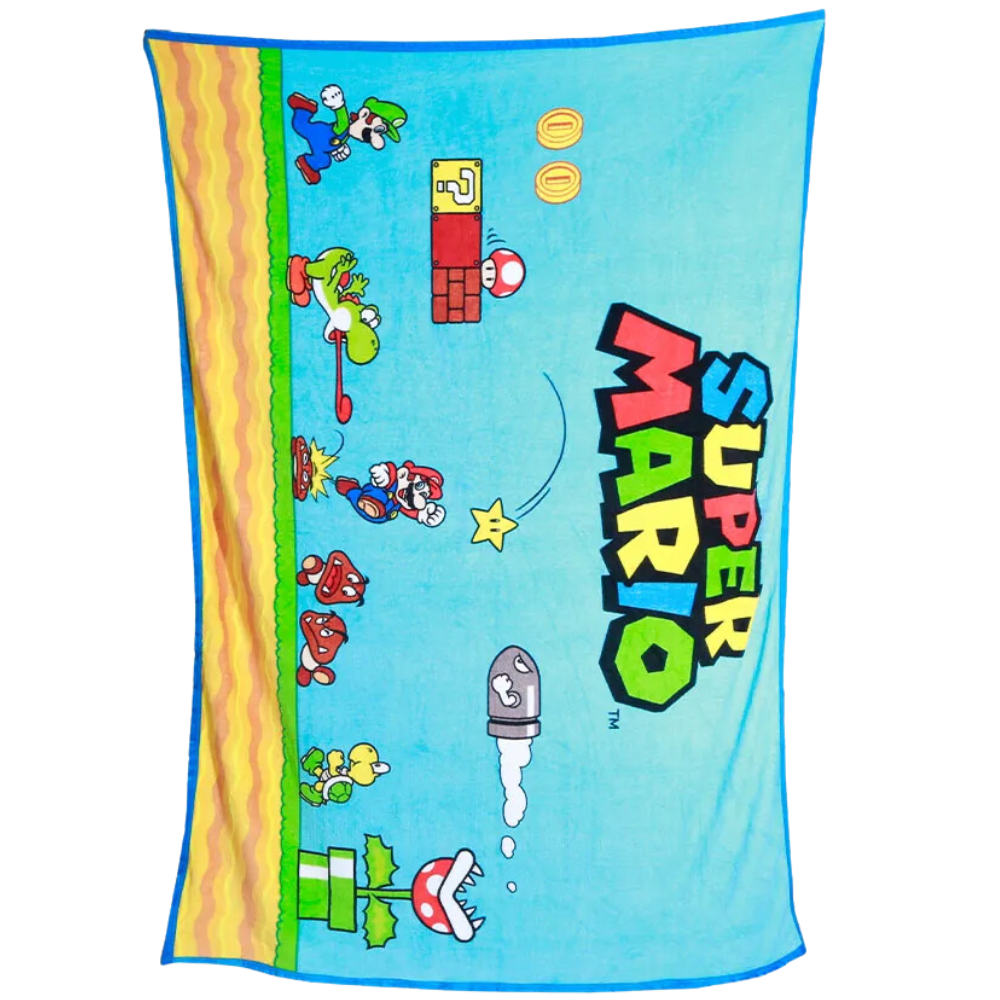 Kit Super Mario Manta Felpuda Macia + Balde Pipoca Oficial Nintendo ...