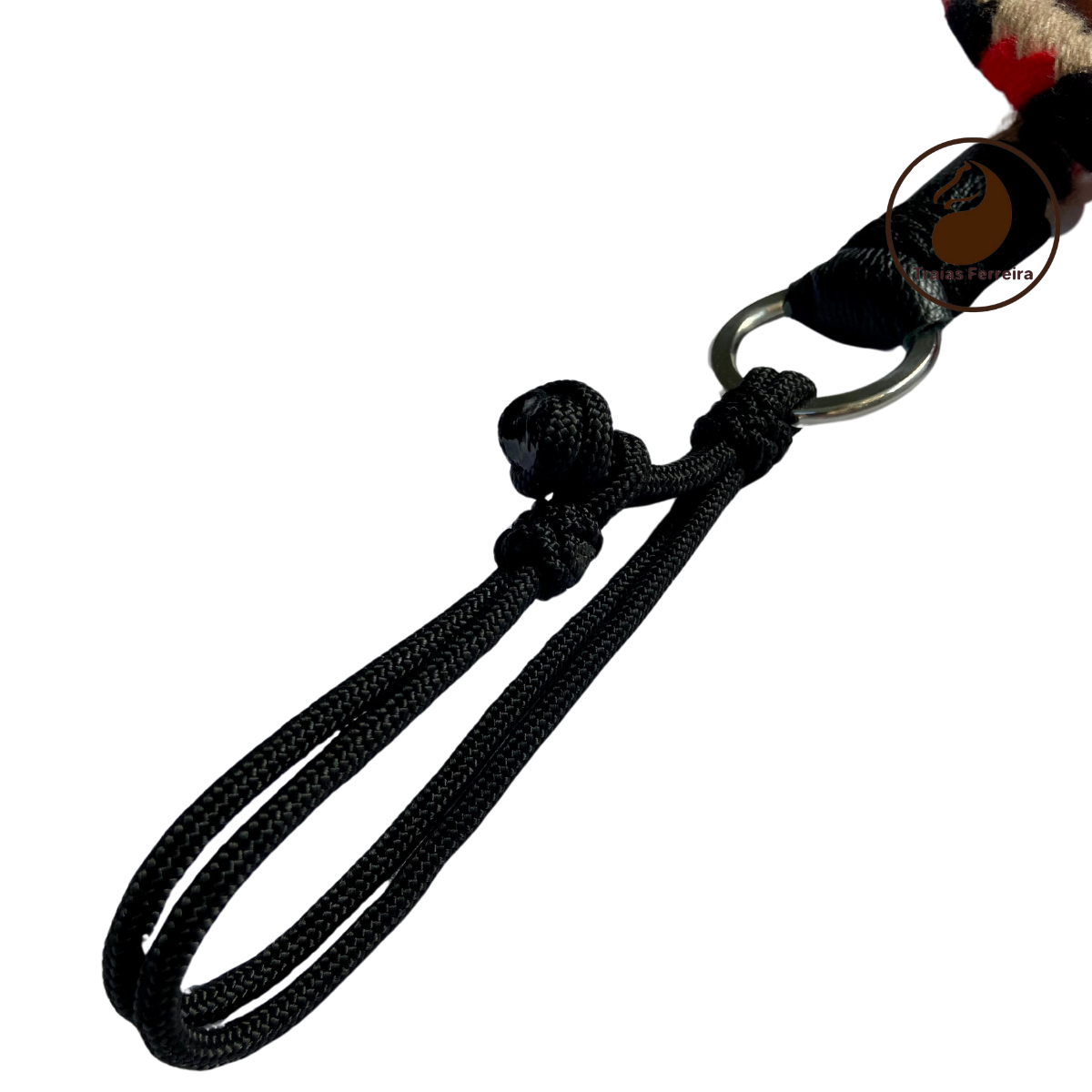 Rédea Lã Trançada Coral Tricolor - Traias Ferreira