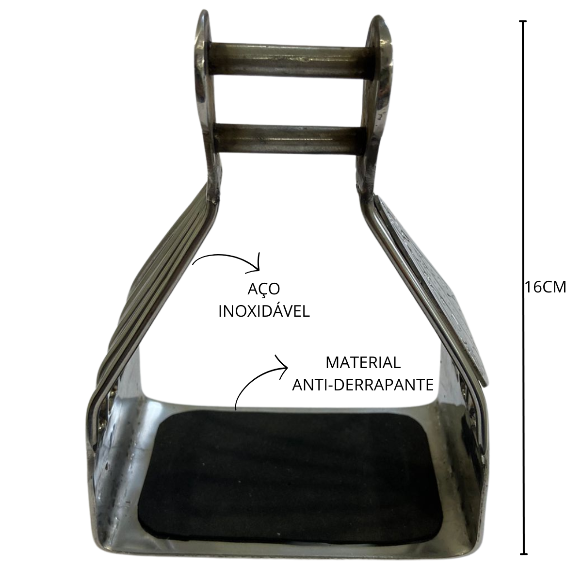 Estribo De Cavalo Aço Inox Nossa Senhora Para Selas E Arreios - Traias ...