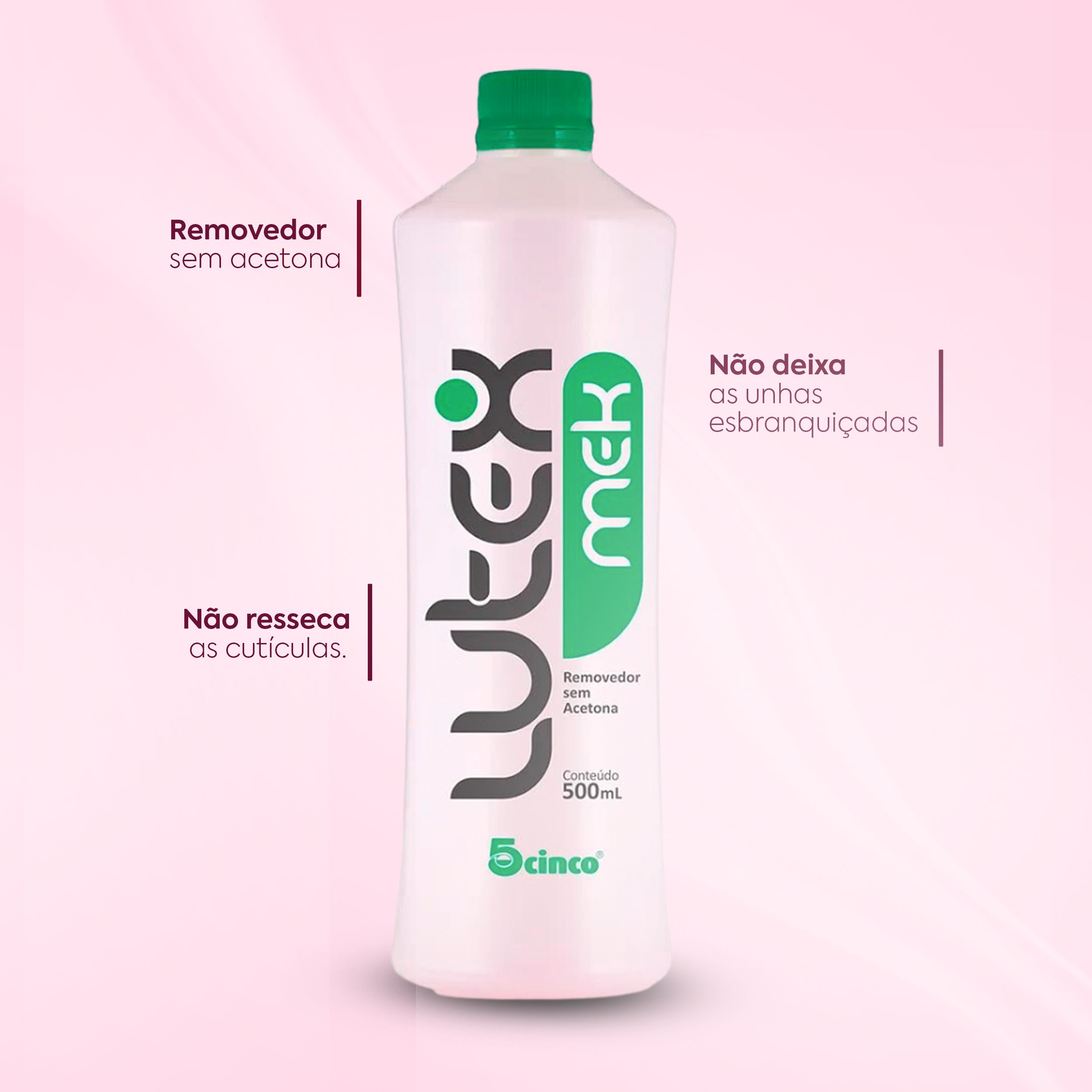 removedor sem acetona lutex mek 500ml - jadiperfumaria