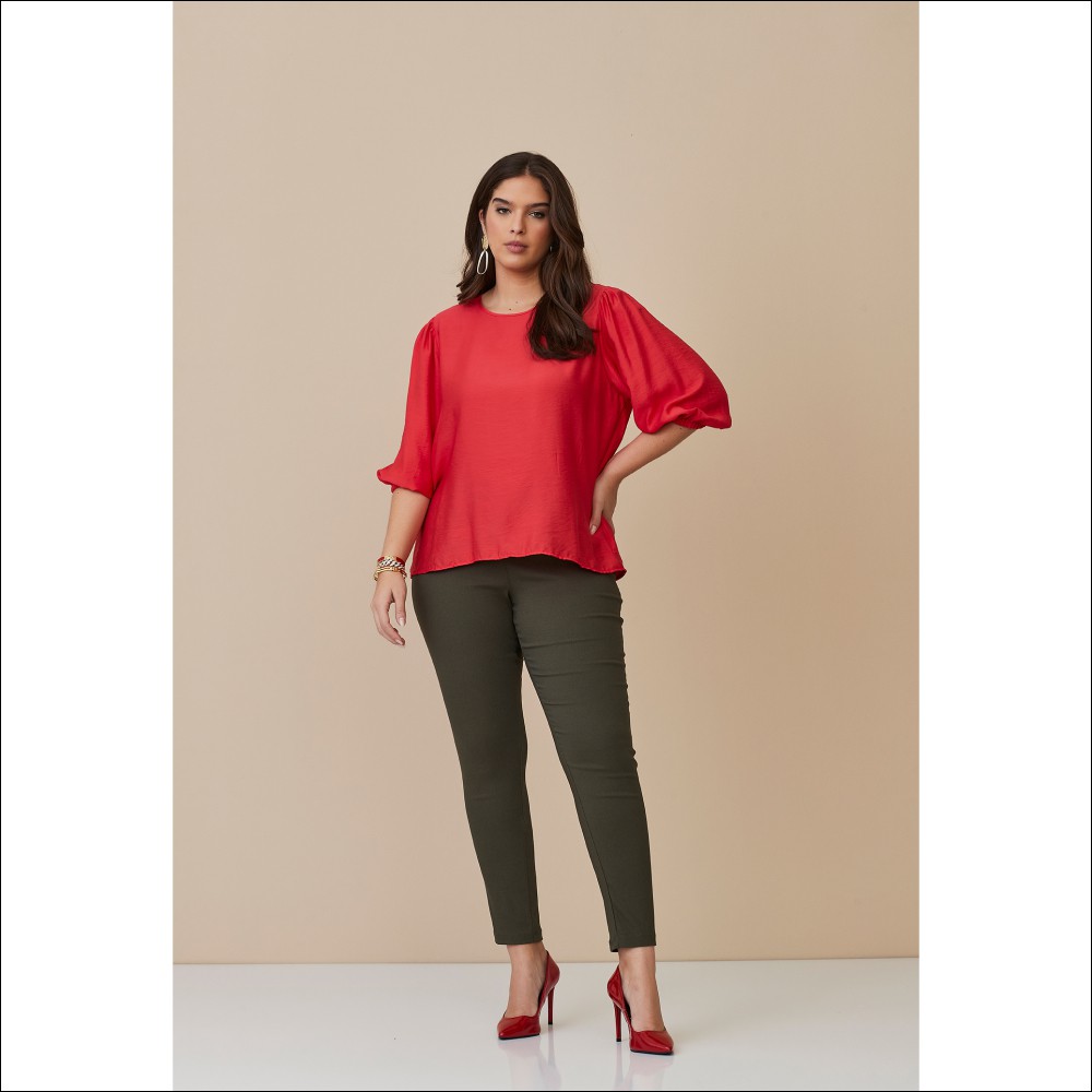 Blusa Realist Manga 3/4 Plus Size - Empório da Moda
