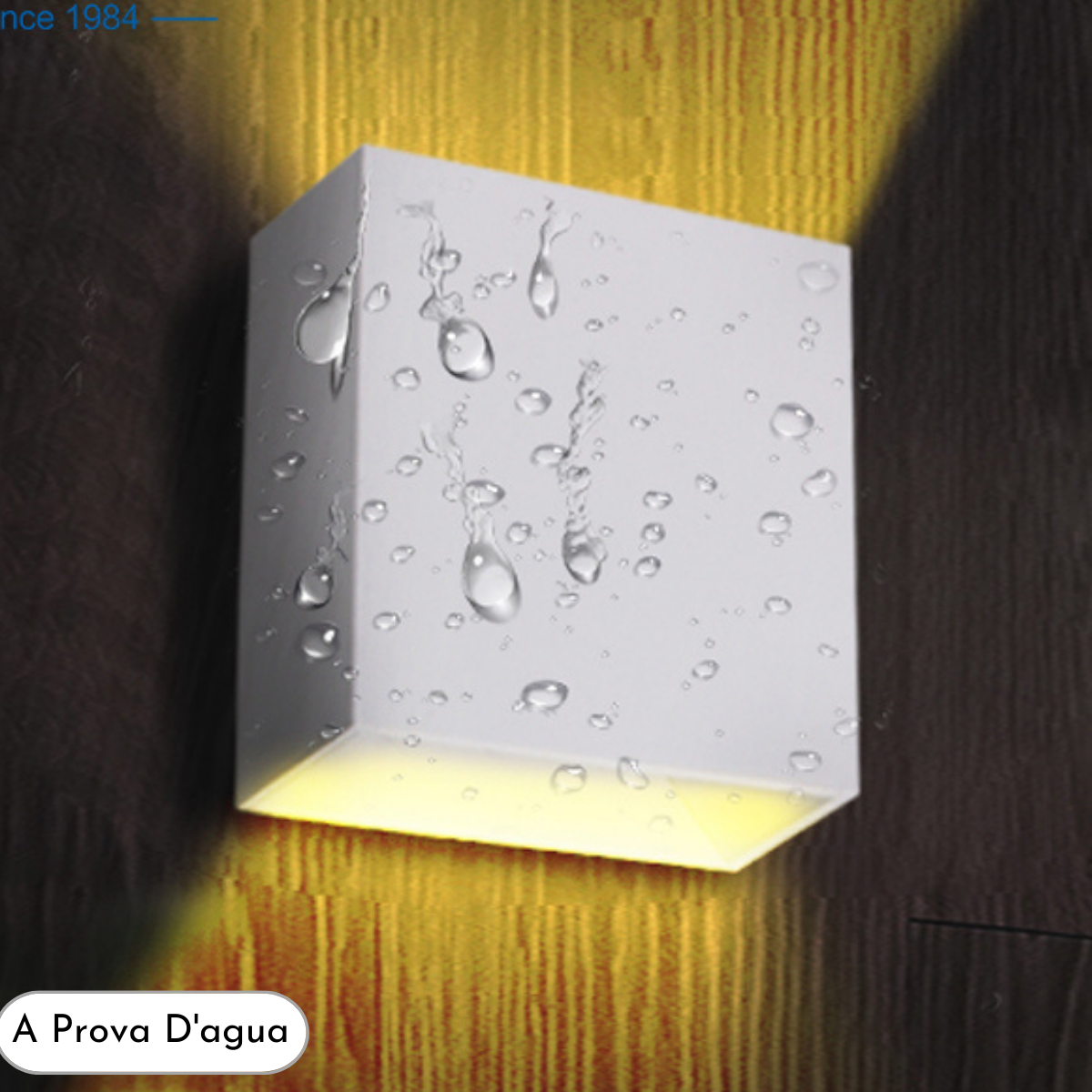 Luminária Arandela Quadrada 4W (Cor Preta) Branco Quente De Parede Com ...