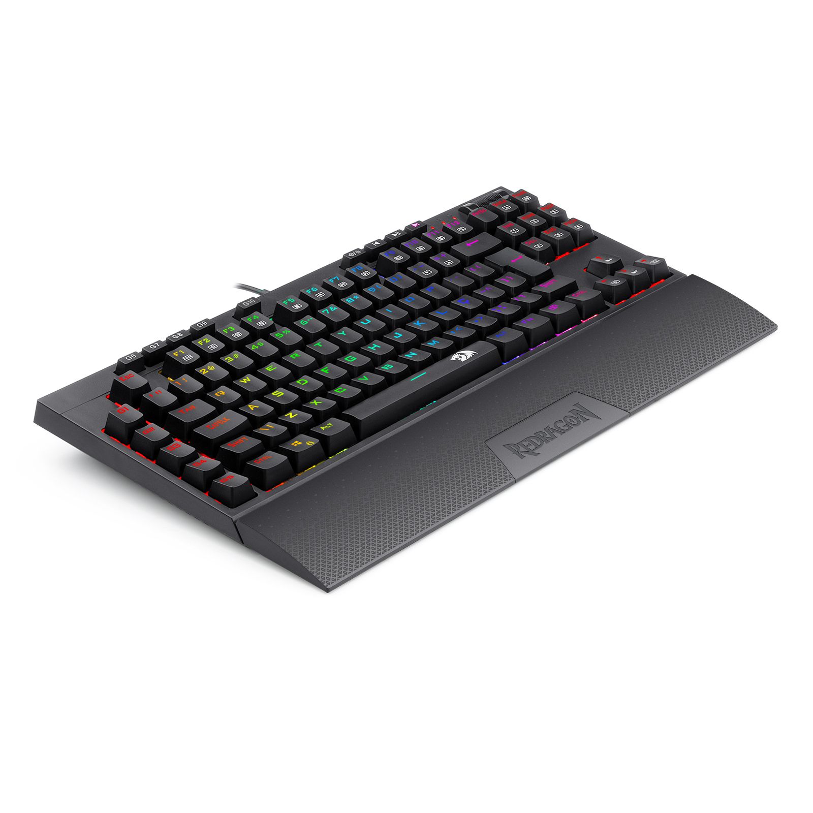 Teclado Mecânico Gamer Redragon Vishnu Preto RGB Switches Vermelhos ...