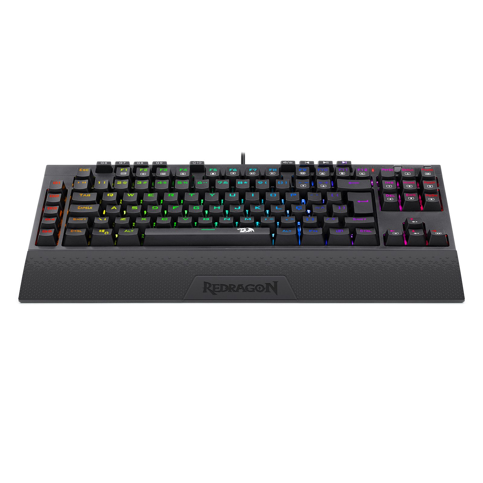 Teclado Mecânico Gamer Redragon Vishnu Preto RGB Switches Vermelhos ...