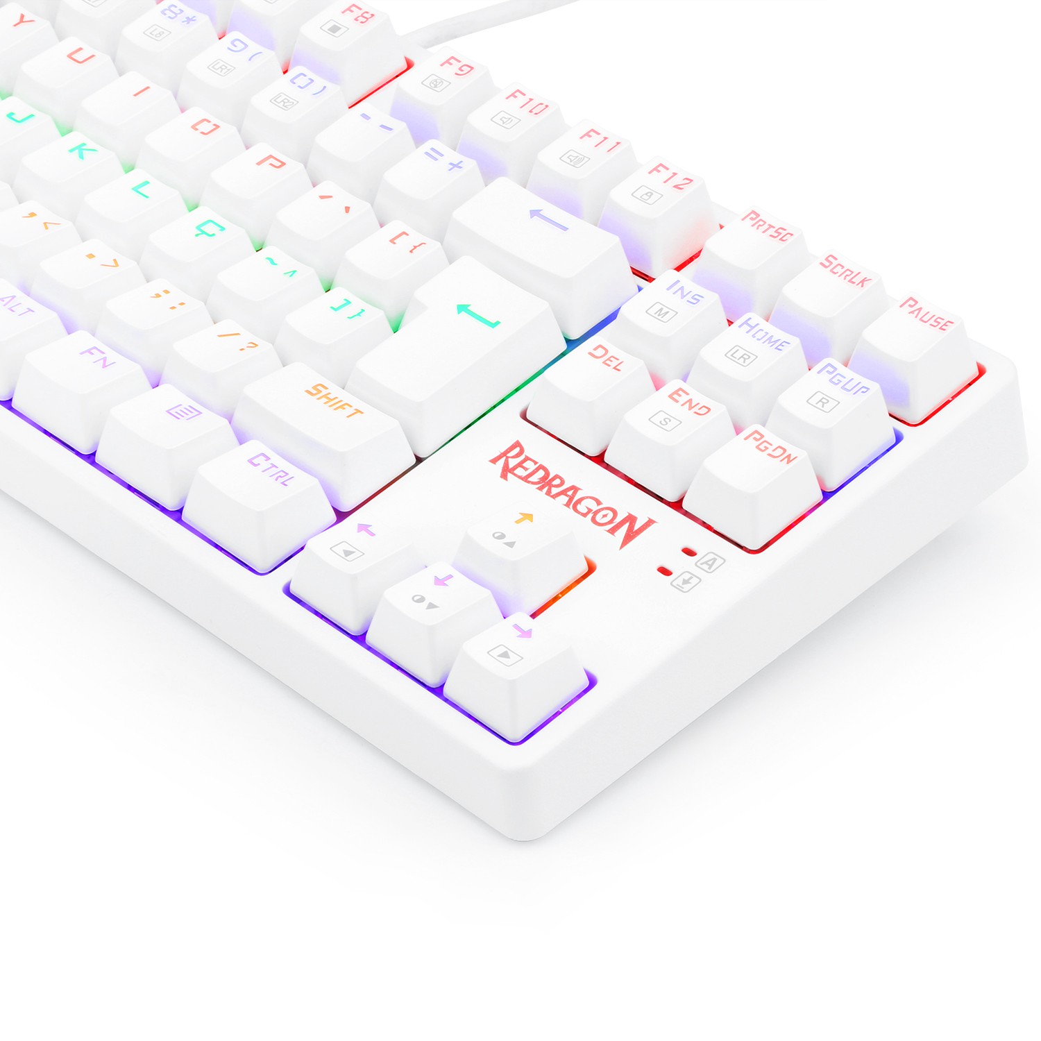 Teclado Mecânico Gamer Redragon Daksa Lunar White Iluminação Rainbow ...
