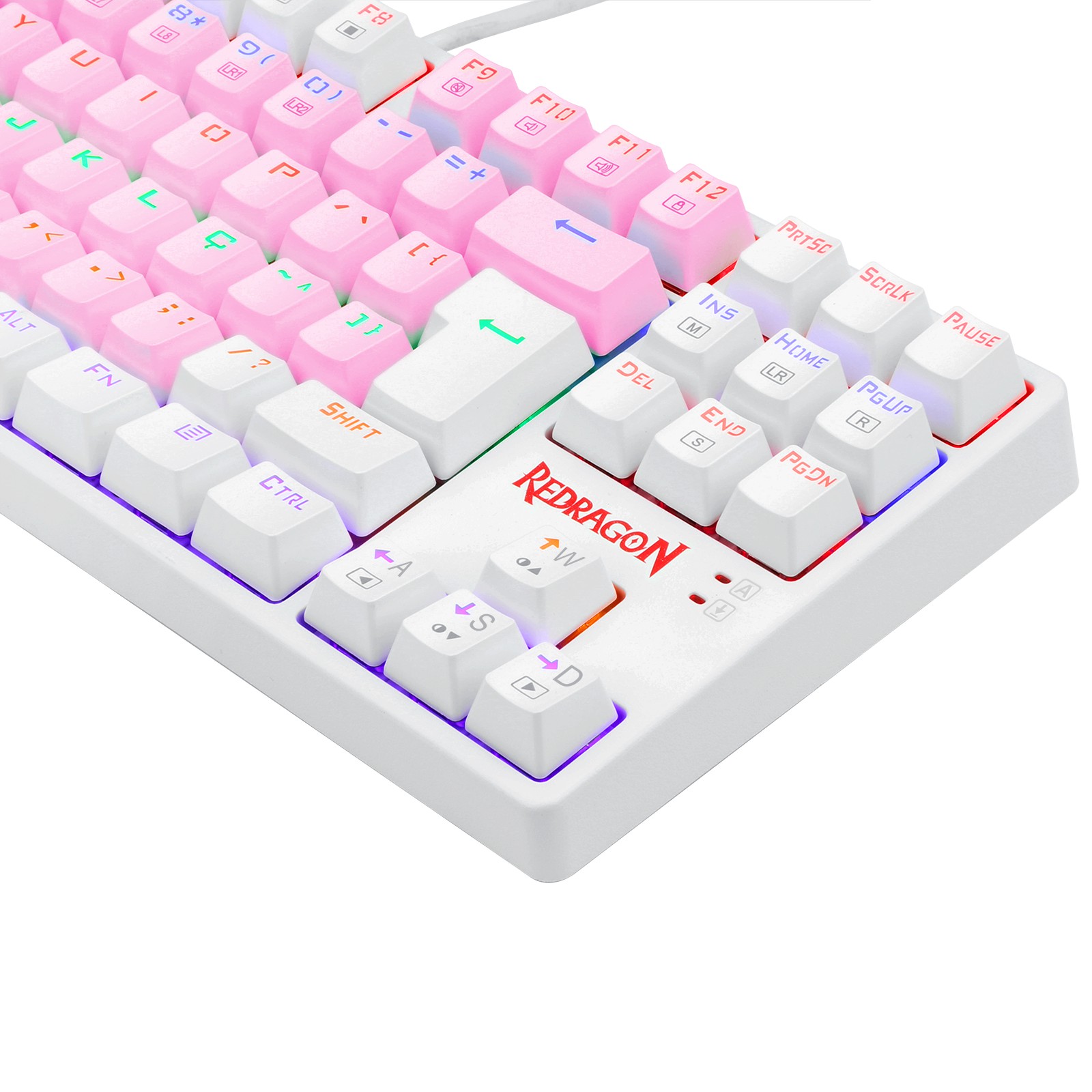 TECLADO GAMER REDRAGON DAKSA ROSA E BRANCO - Redragon Store