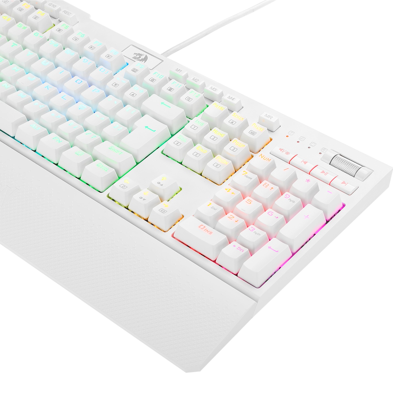 TECLADO ÓPTICO GAMER BRAHMA PRO RGB BRANCO - Redragon Store