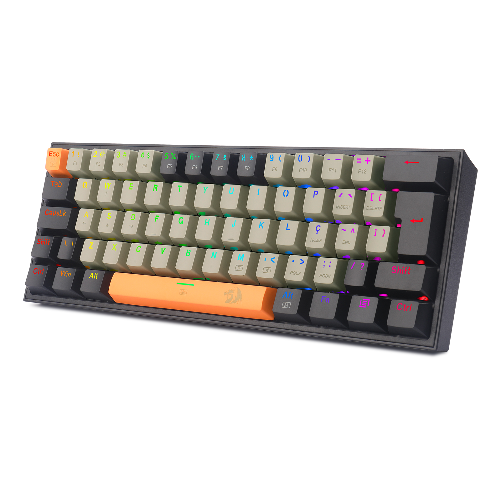TECLADO MECÂNICO GAMER FIZZ SUNRISE RGB 60% - Redragon Store