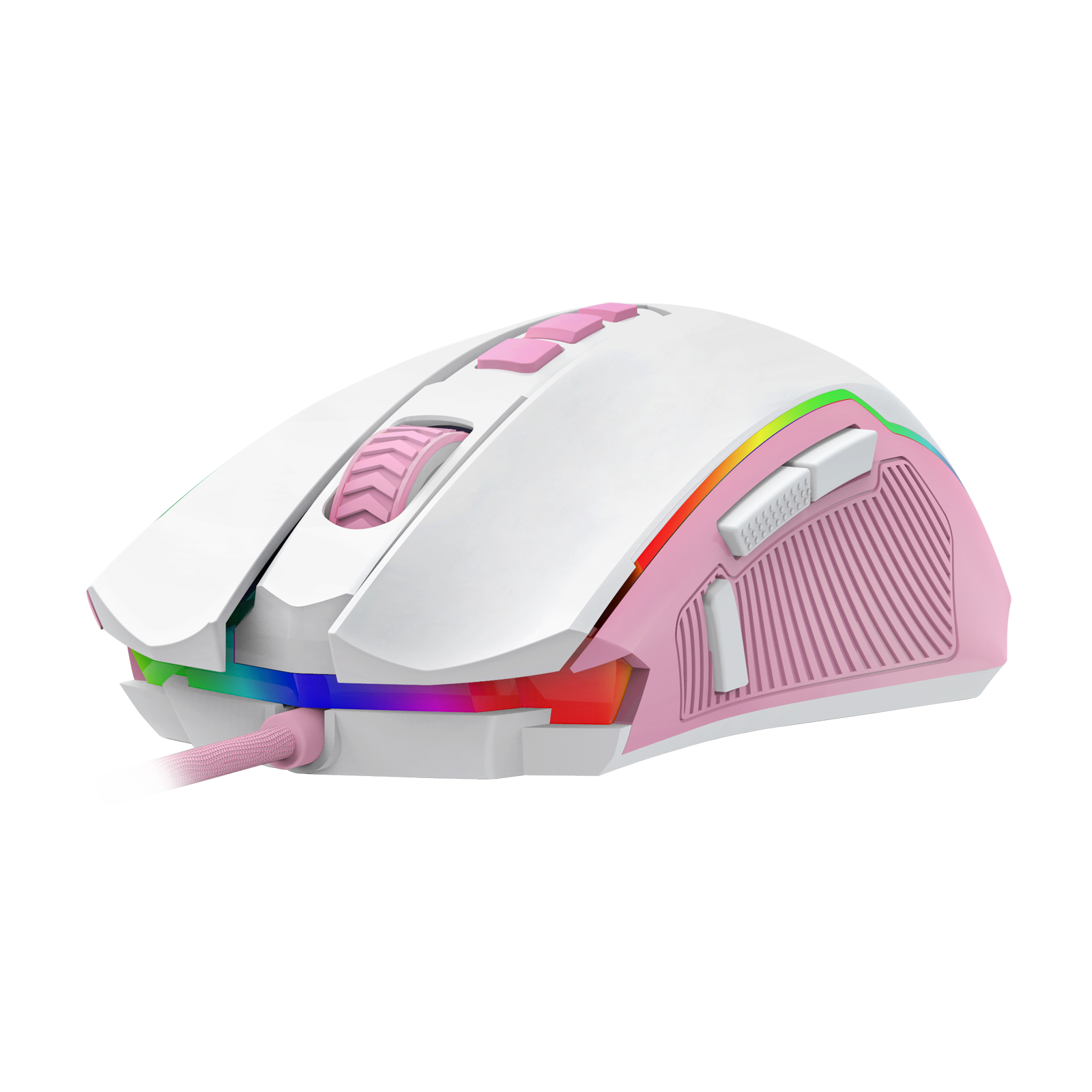 MOUSE RANGER BRANCO COM ROSA - Redragon Store