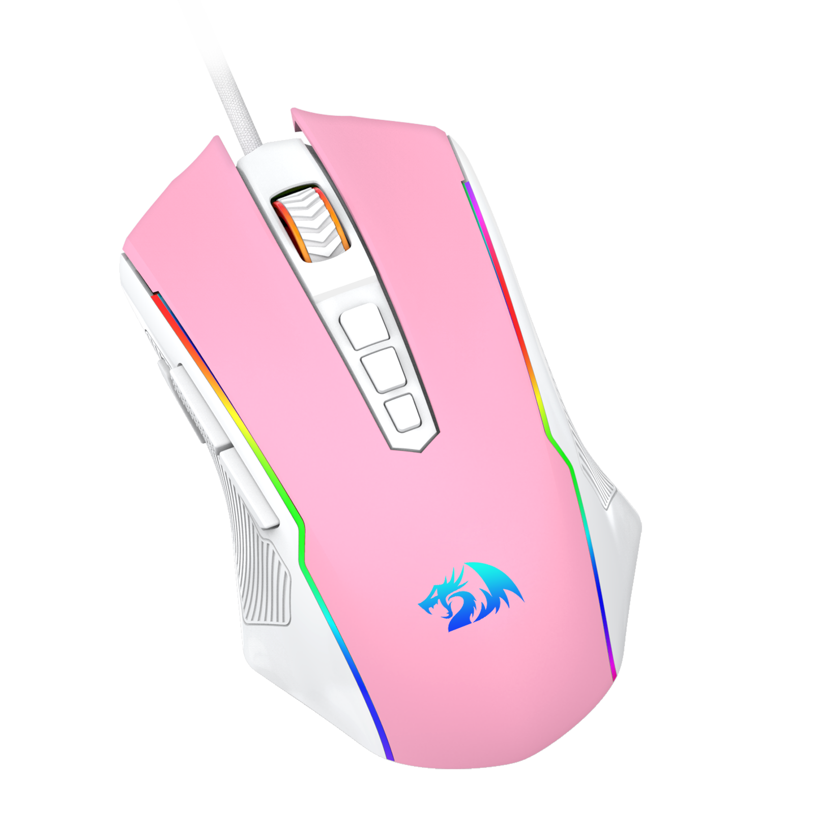 MOUSE RANGER ROSA COM BRANCO - Redragon Store