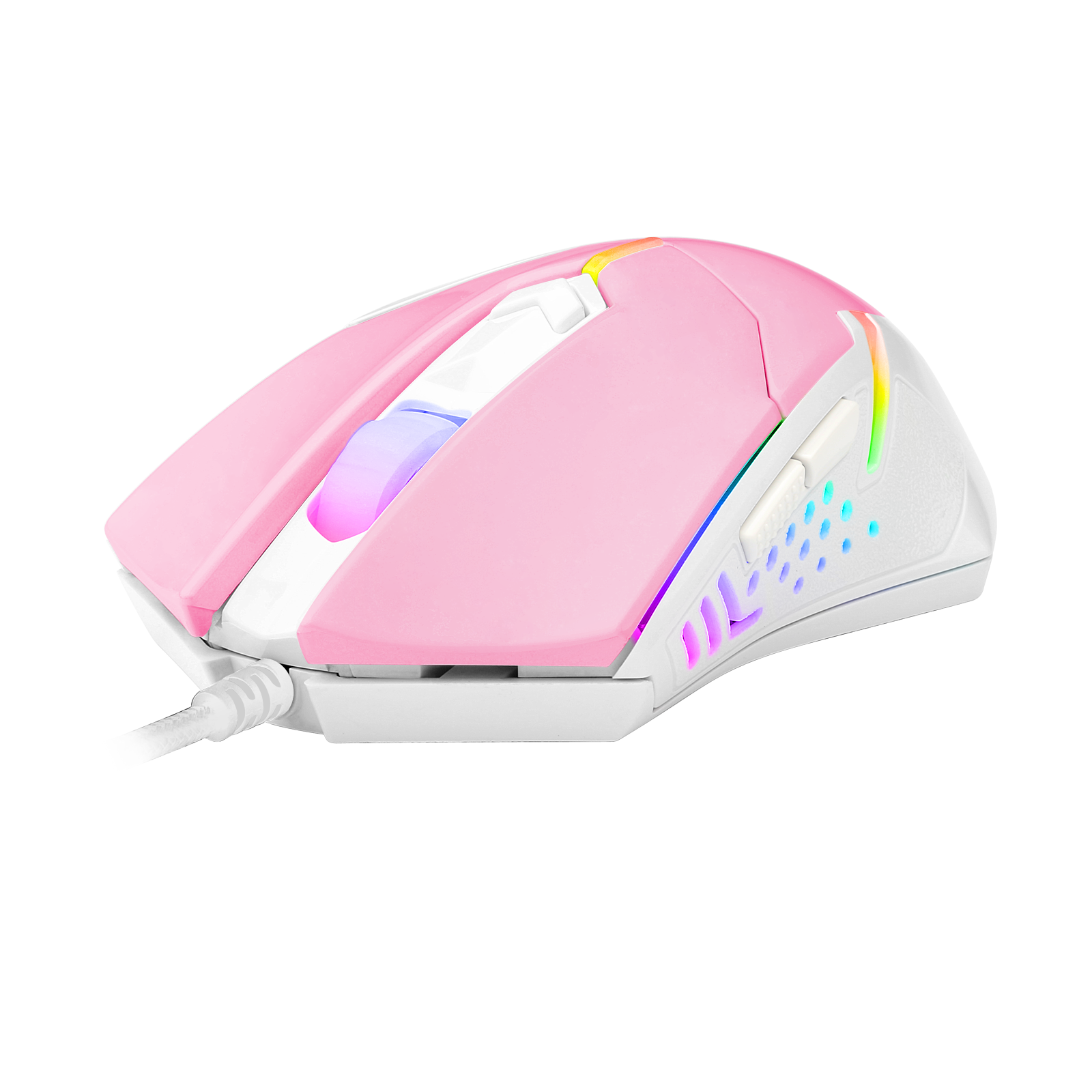 MOUSE GAMER REDRAGON CENTROPHORUS RGB ROSA COM BRANCO - Redragon Store