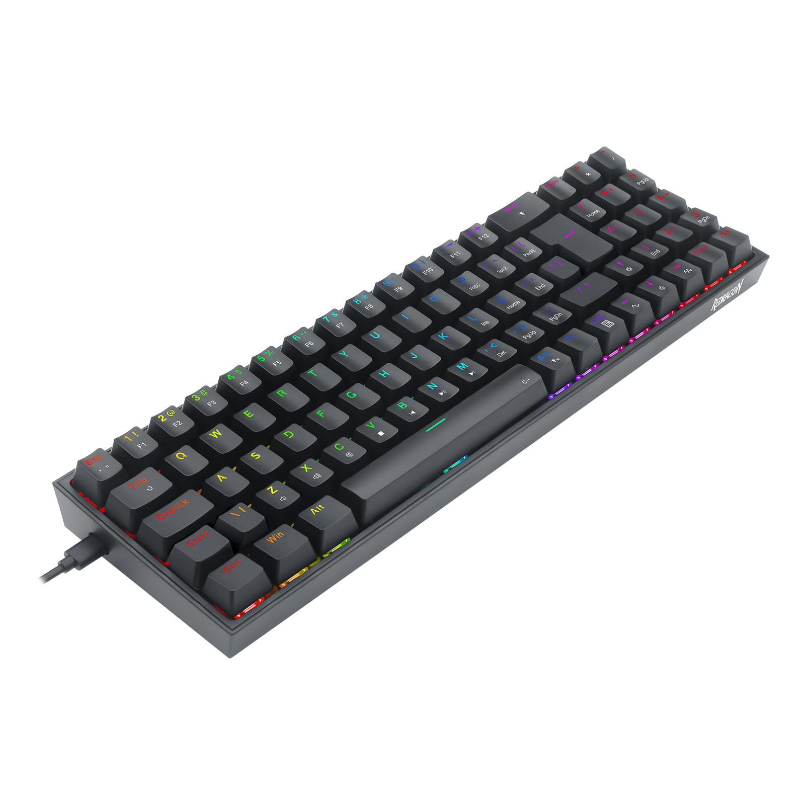 TECLADO MECÂNICO GAMER POLLUX RGB PRETO - Redragon Store