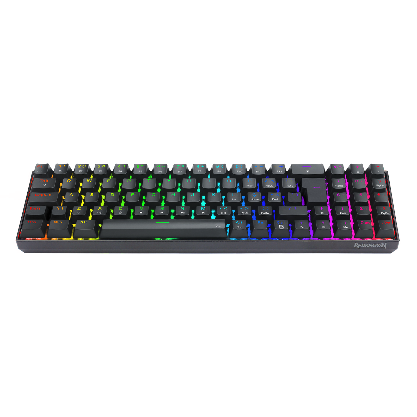 TECLADO MECÂNICO GAMER ZED PRO RGB PRETO SWITCH MARROM - Redragon Store