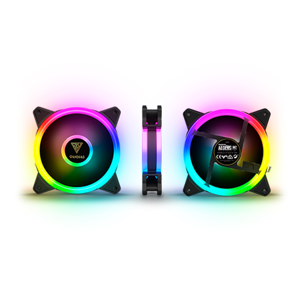 Kit com 5 fans Gamdias Aeolus M2-1205R RGB 120mm - Redragon Store