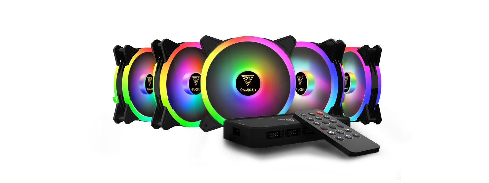 Kit com 5 fans Gamdias Aeolus M2-1205R RGB 120mm - Redragon Store