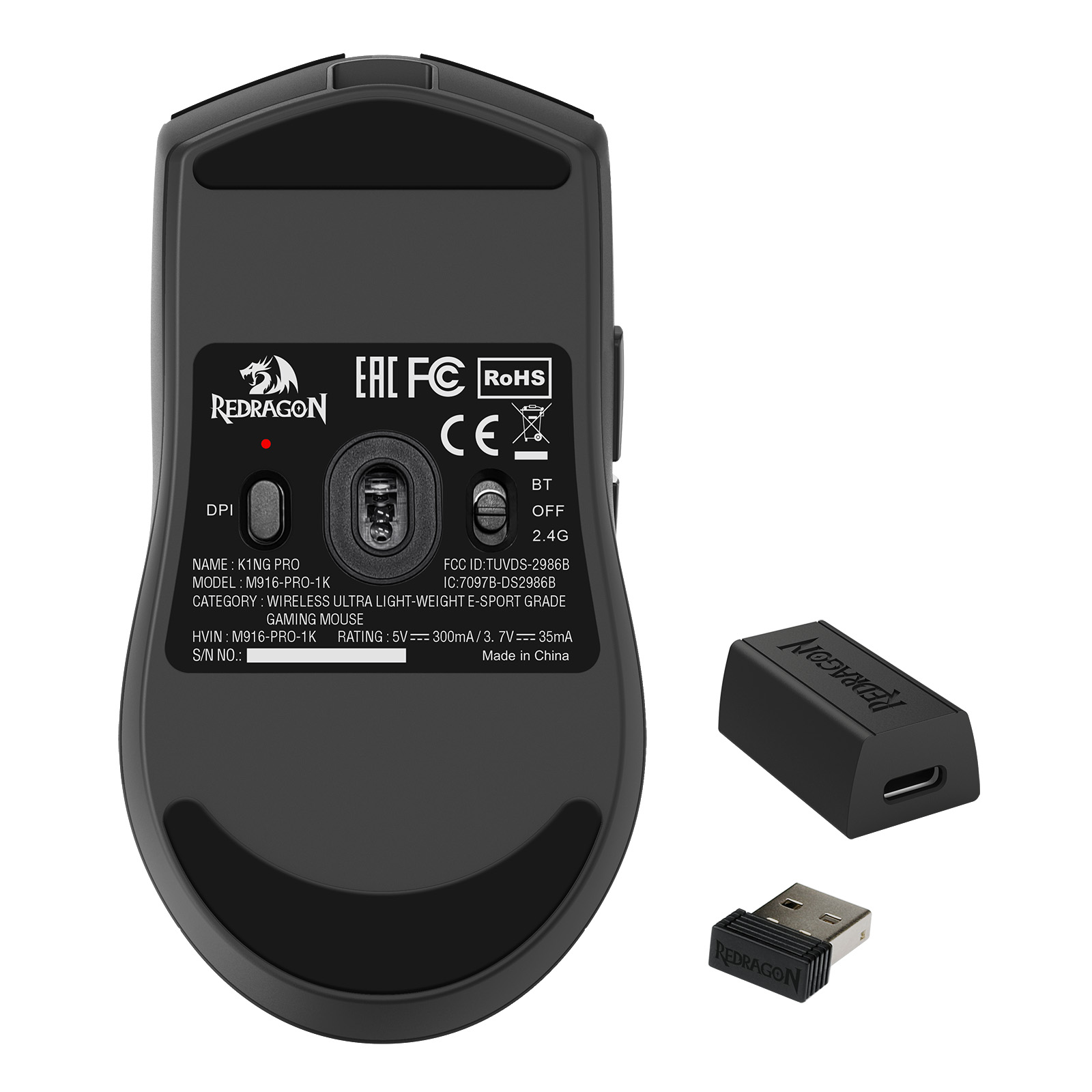 Mouse Redragon King Pro Preto - Redragon Store