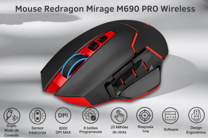 Mouse Gamer Redragon Mirage M690 PRO - Redragon Store