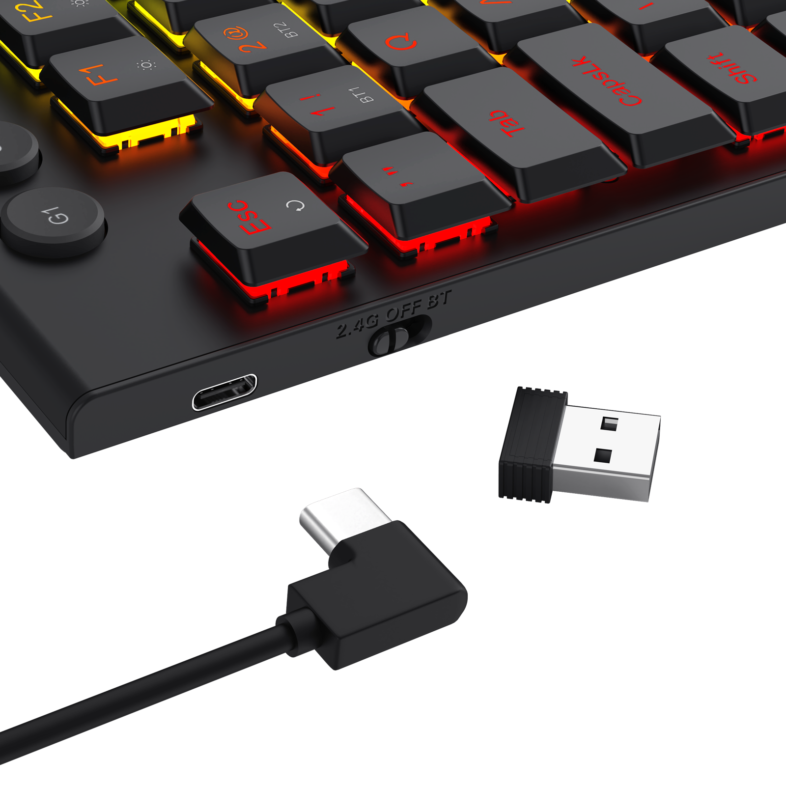 Teclado Mecânico RGB Low Profile Sem Fio Redragon Horus Pro - Redragon ...