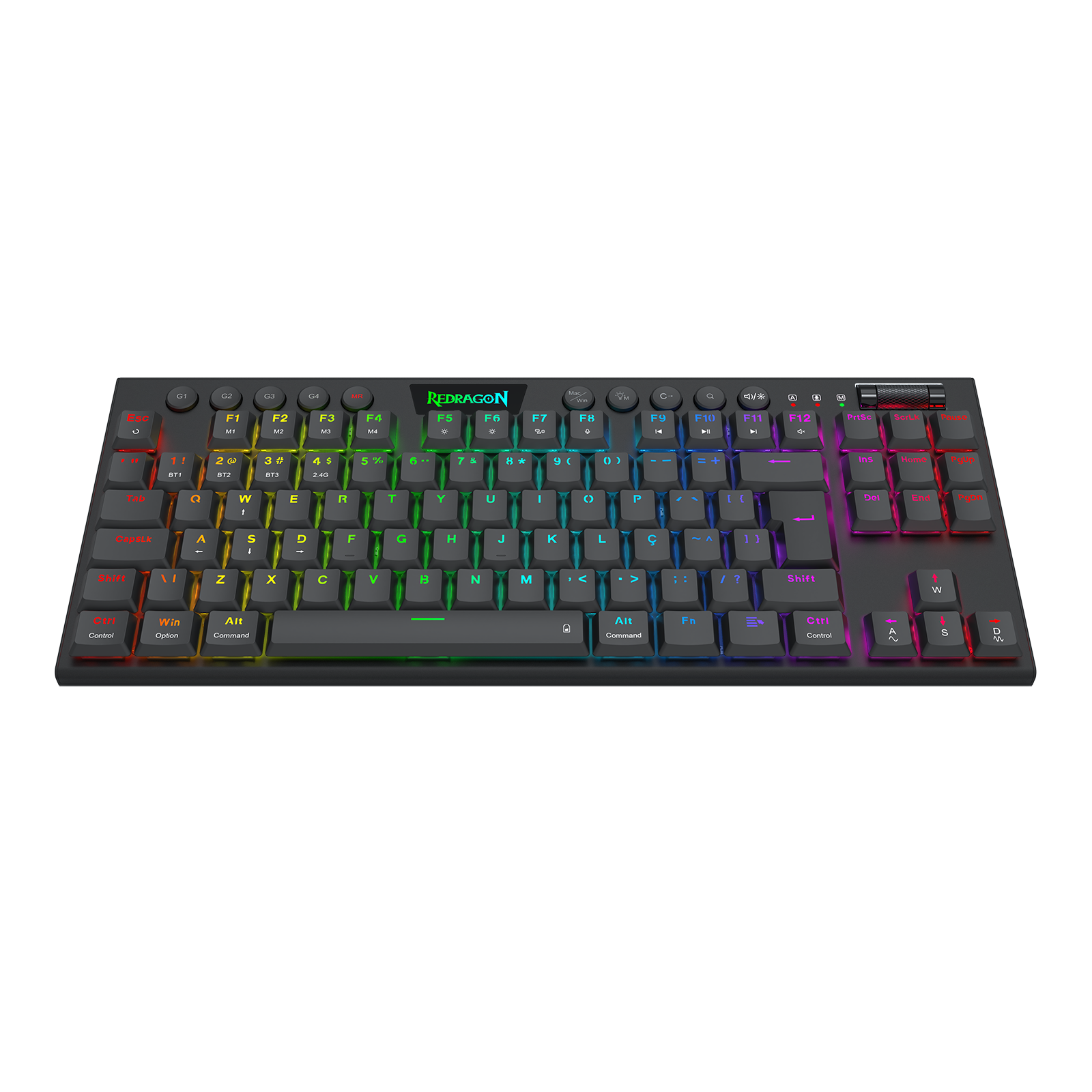 Teclado Mecânico RGB Low Profile Sem Fio Redragon Horus Pro TKL – Comp ...