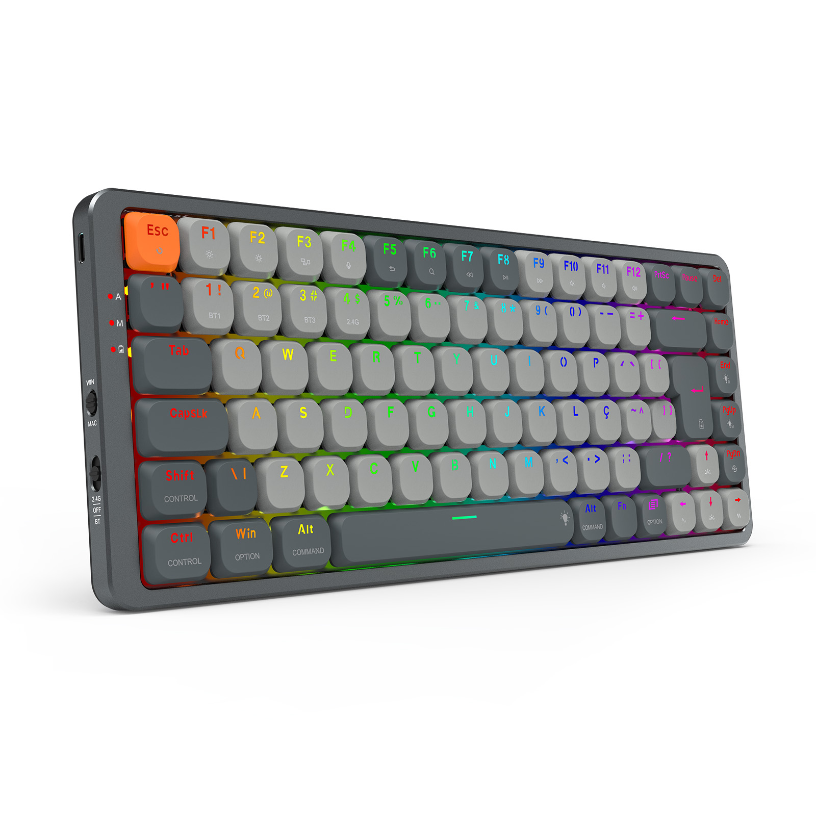 Teclado mecânico Low profile Sem Fio Redragon Azure RGB - Redragon Store