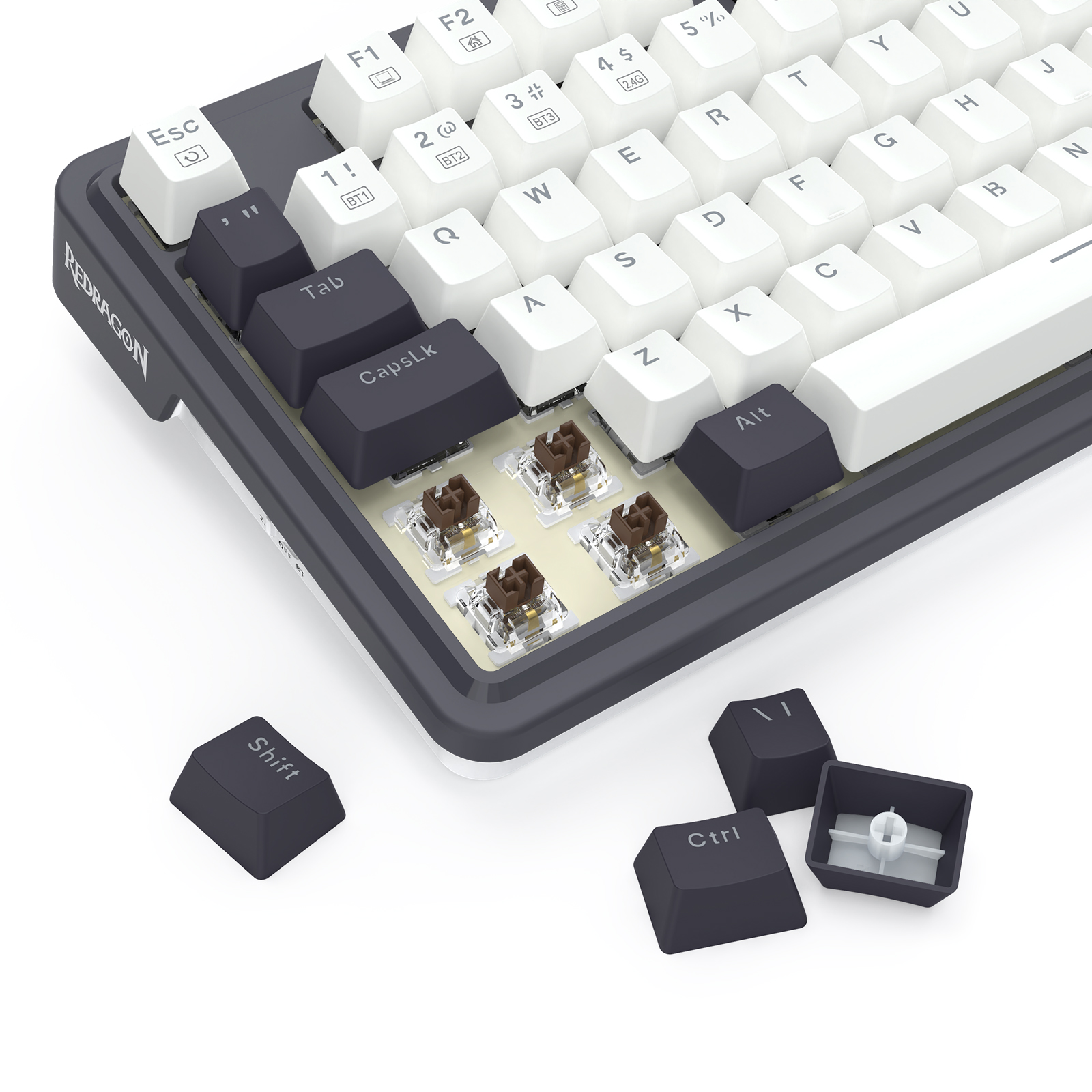 Teclado Sem Fio Redragon Ucal Pro RGB Mecânico 75% - Switch Brown - Redragon Store