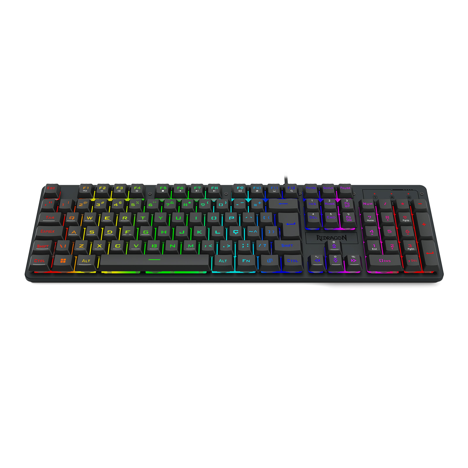 Teclado Membrana Gamer Redragon Netherbane Preto RGB - Redragon Store