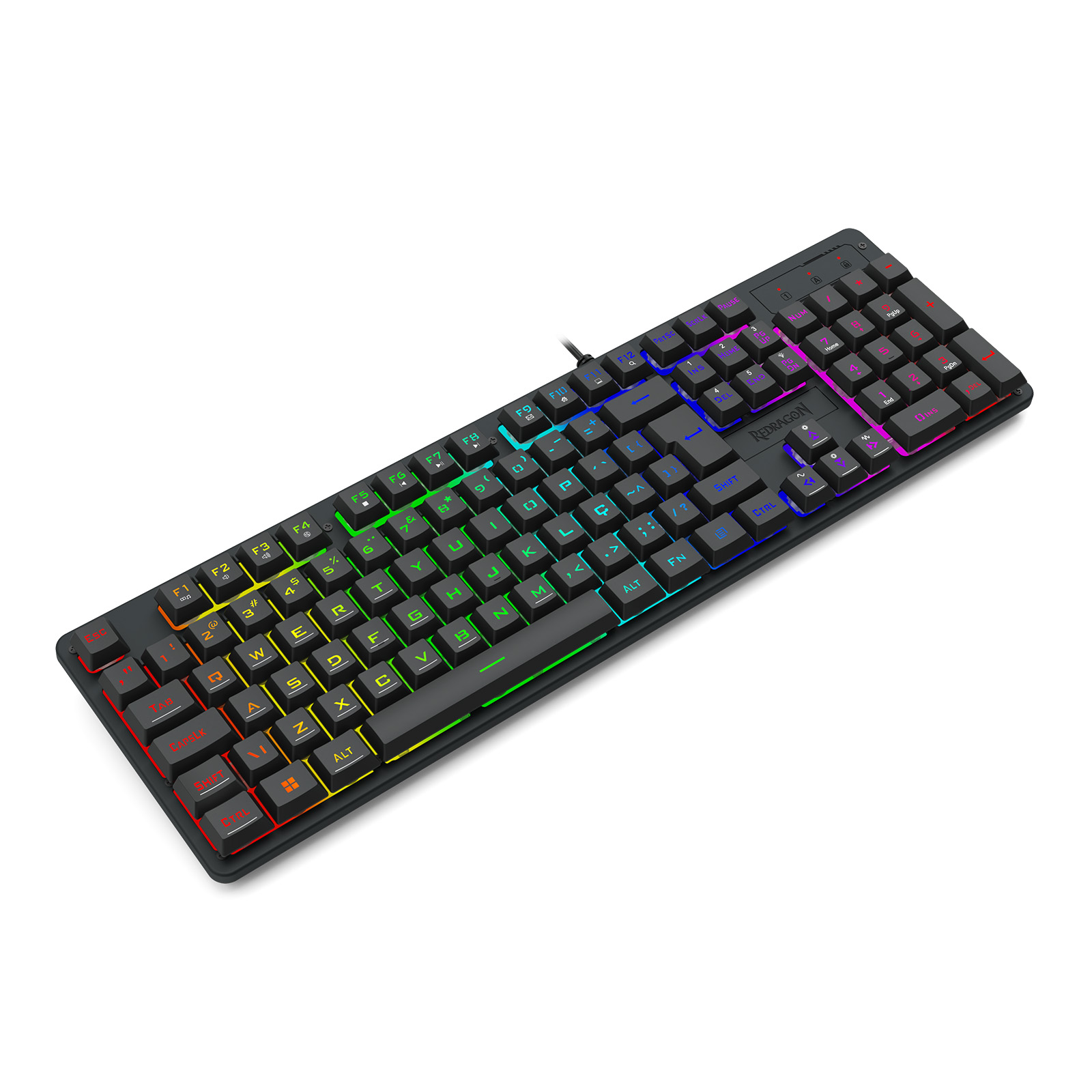 Teclado Membrana Gamer Redragon Netherbane Preto RGB - Redragon Store