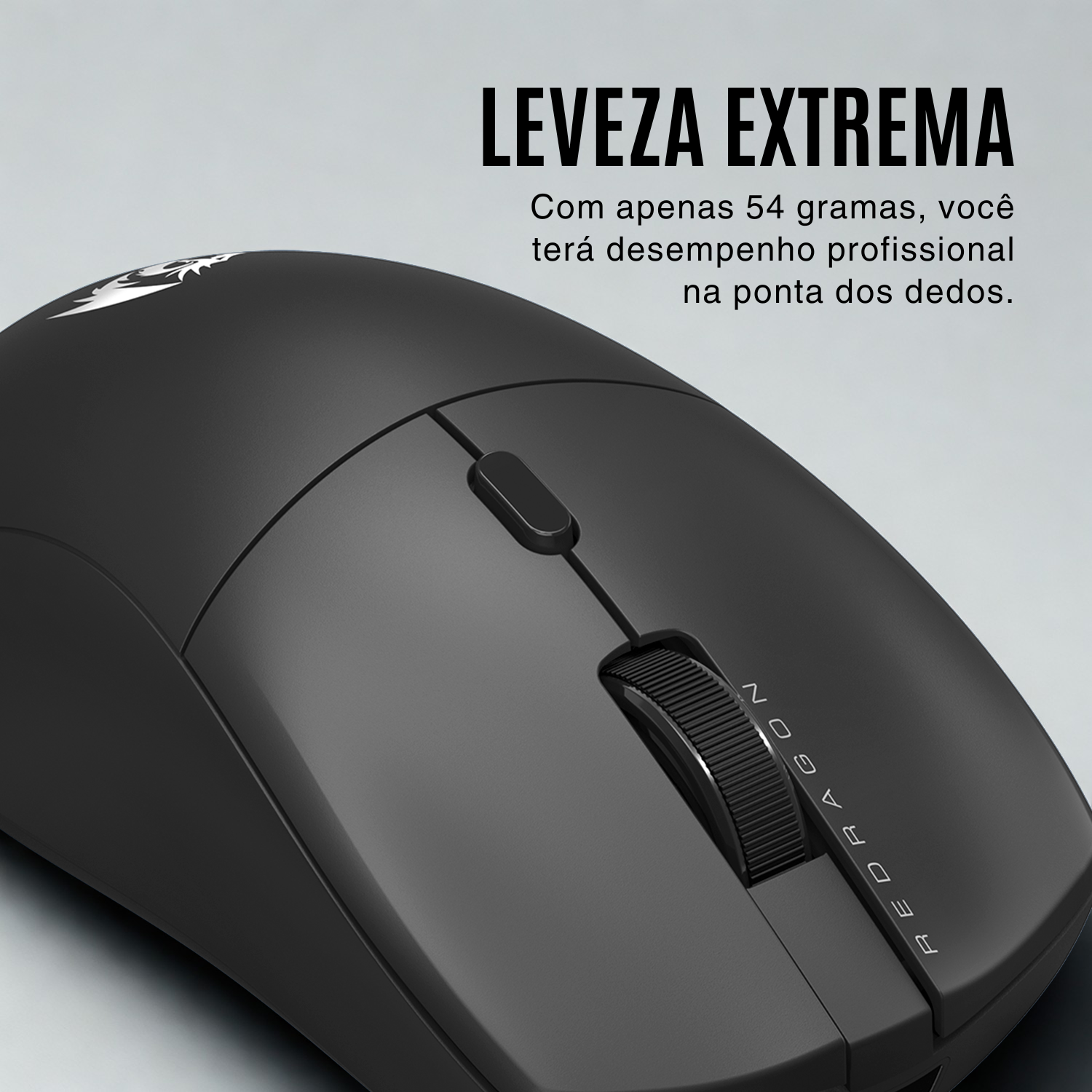 Mouse Gamer Redragon Neva Pro M815-PRO – Ultraleve 54g, Sensor PAW3395, 26000 DPI, Wireless ...