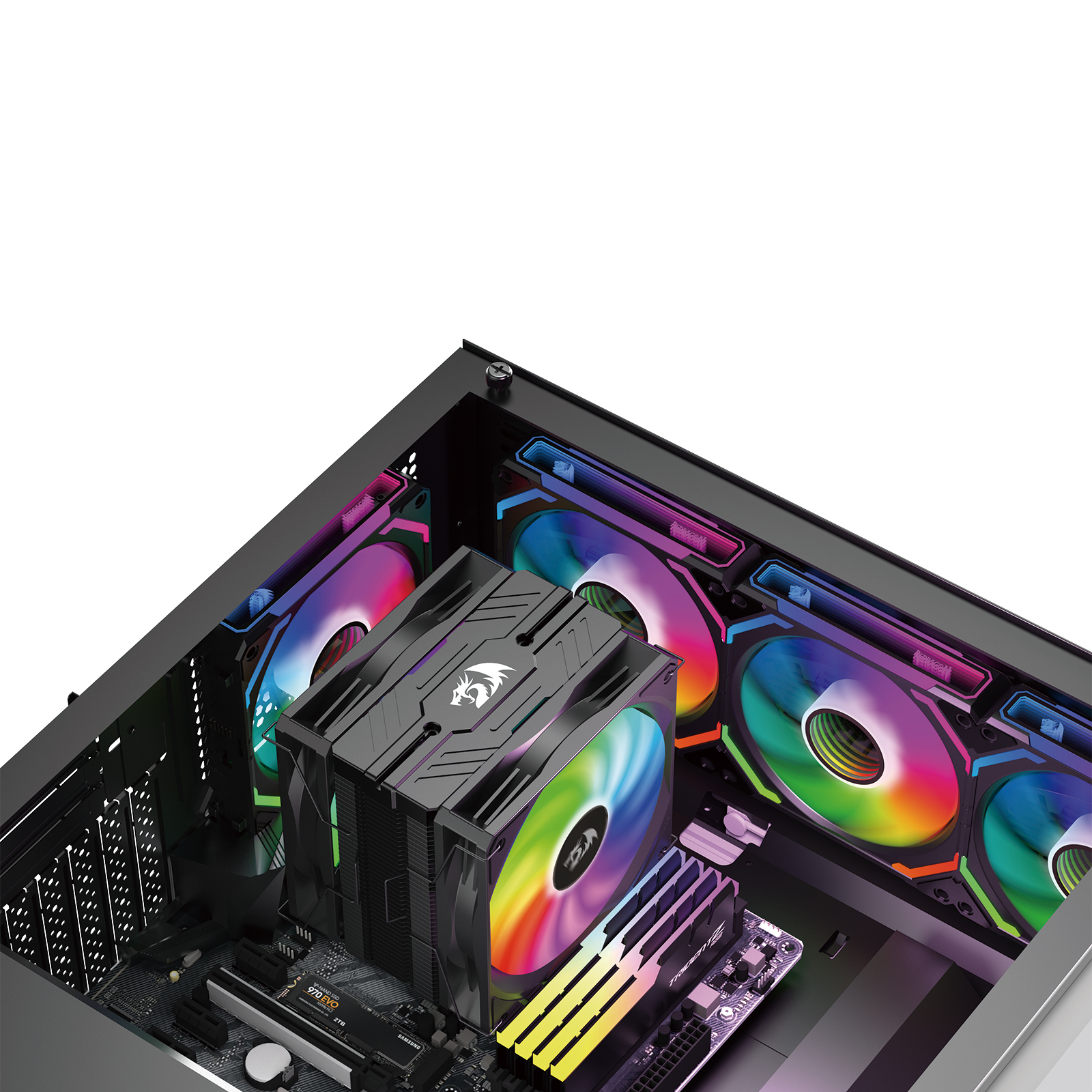 Kit com 3 Fans ARGB Redragon Infinity Mirror – GC-F012 - Redragon Store